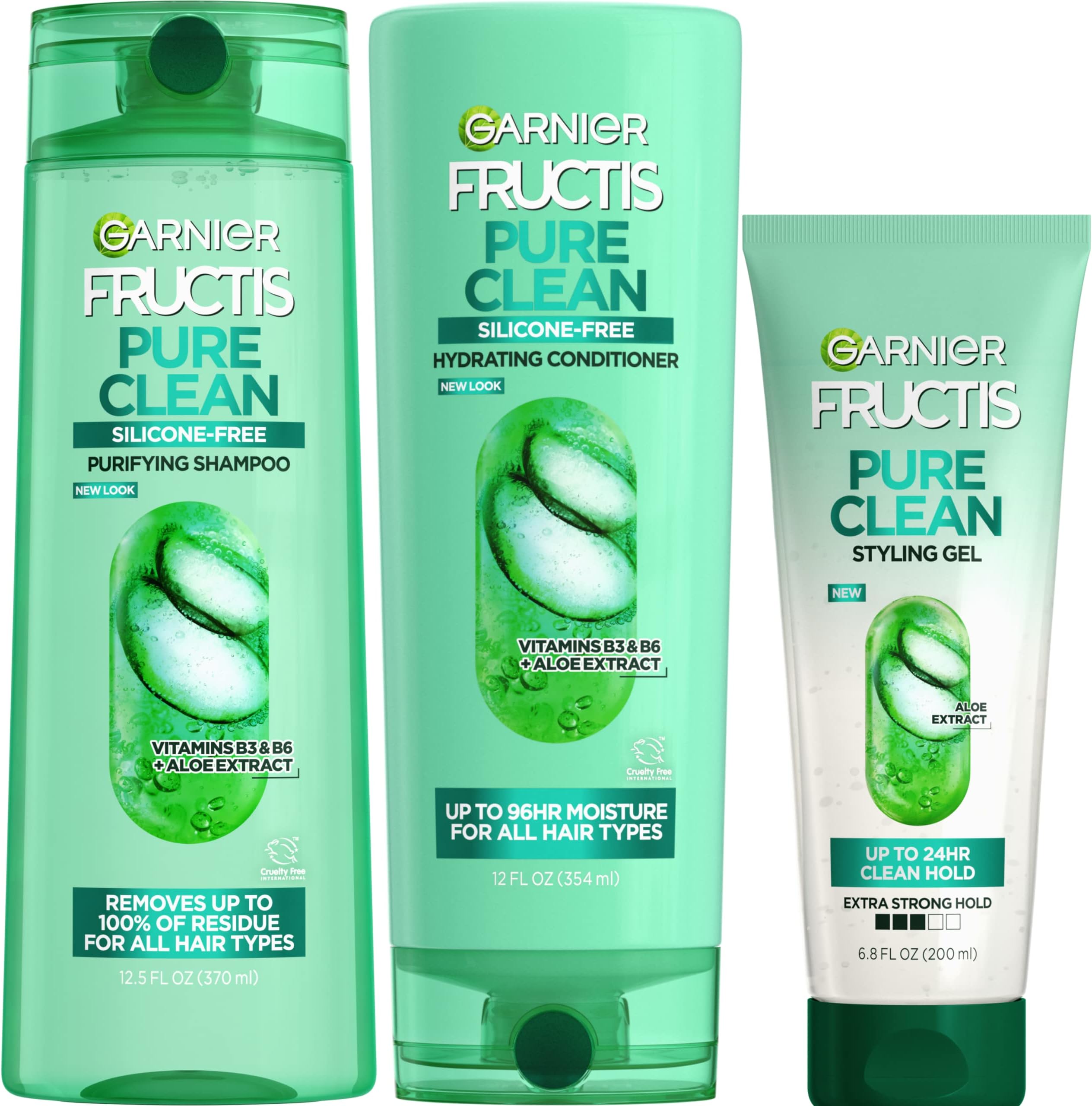 Amazon.com : Garnier Fructis Pure Clean Purifying Shampoo, Hydrating ...