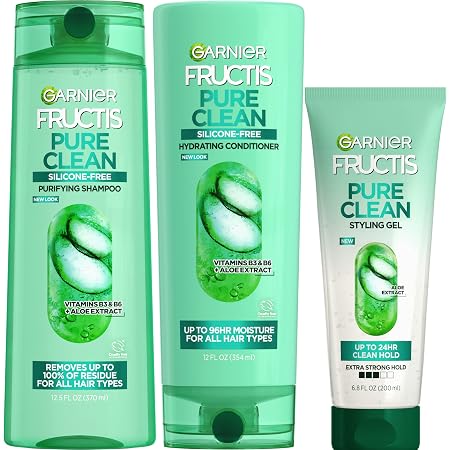 Amazon.com: Garnier Fructis Style Pure Clean Styling Gel 6.8 Fl Oz, 1 ...