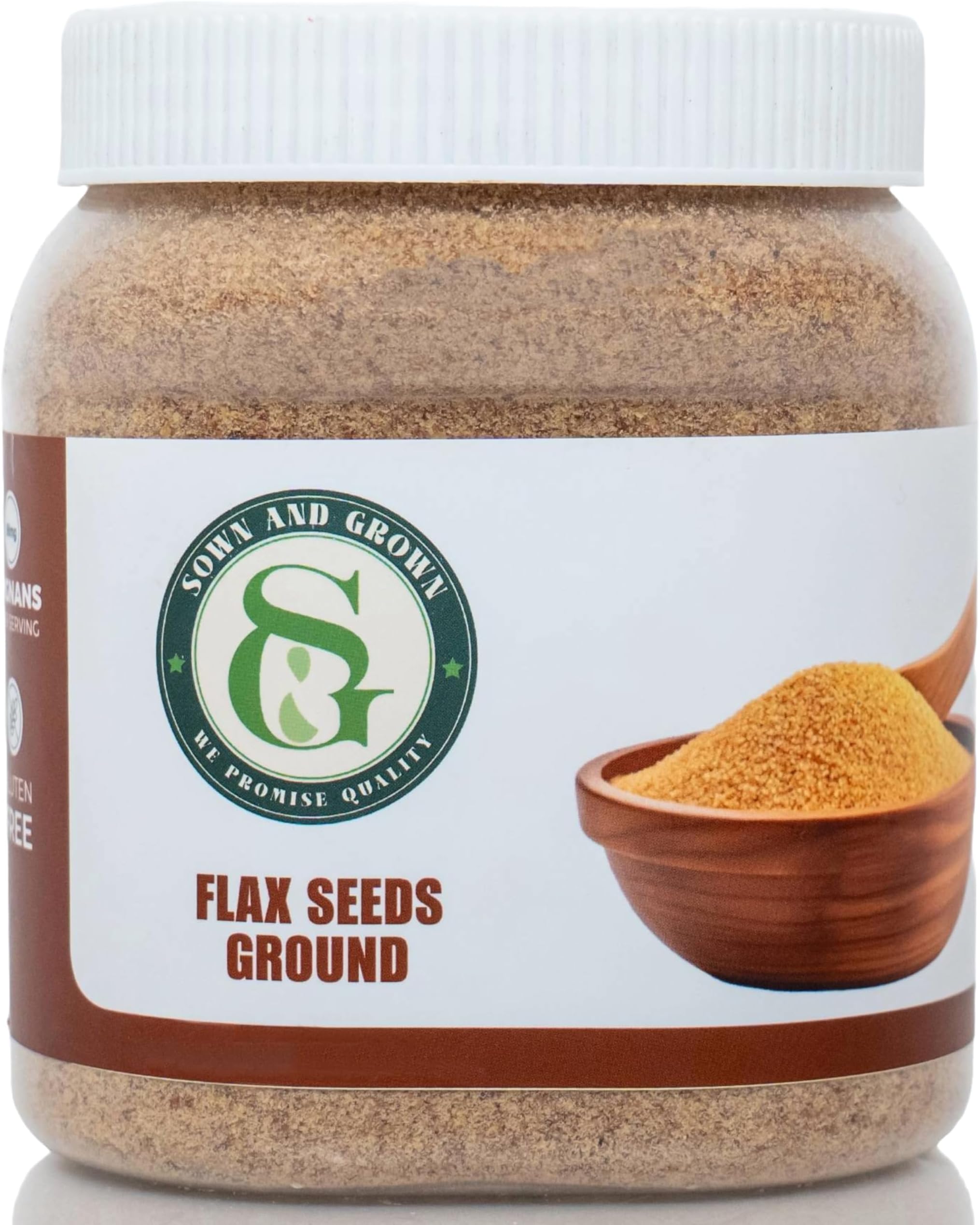 Amazon.com : Sown and Grown Ground Flaxseed - 20oz | Natural Golden ...