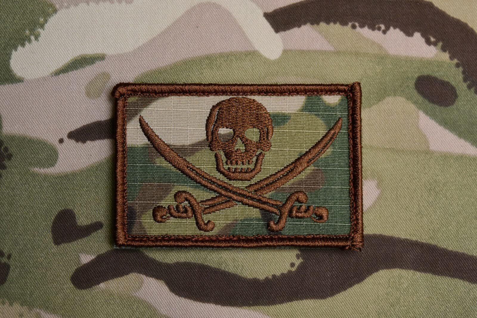 Amazon.com : Multicam Calico Jack Embroidered 3" x 2" Hook/Loop Patch ...