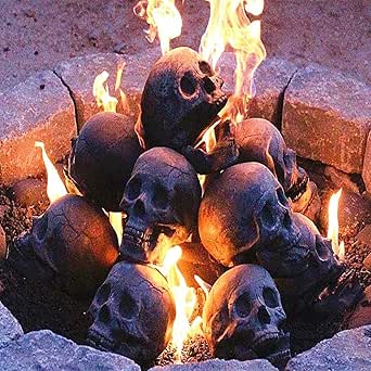 Amazon.com: Bslissey Imitated Human Skull Ceramic, Reusable Halloween ...