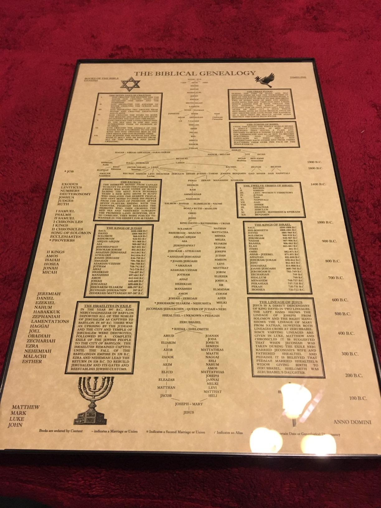 Amazon.com: The Biblical Genealogy Chart, Family Tree from Adam to ...