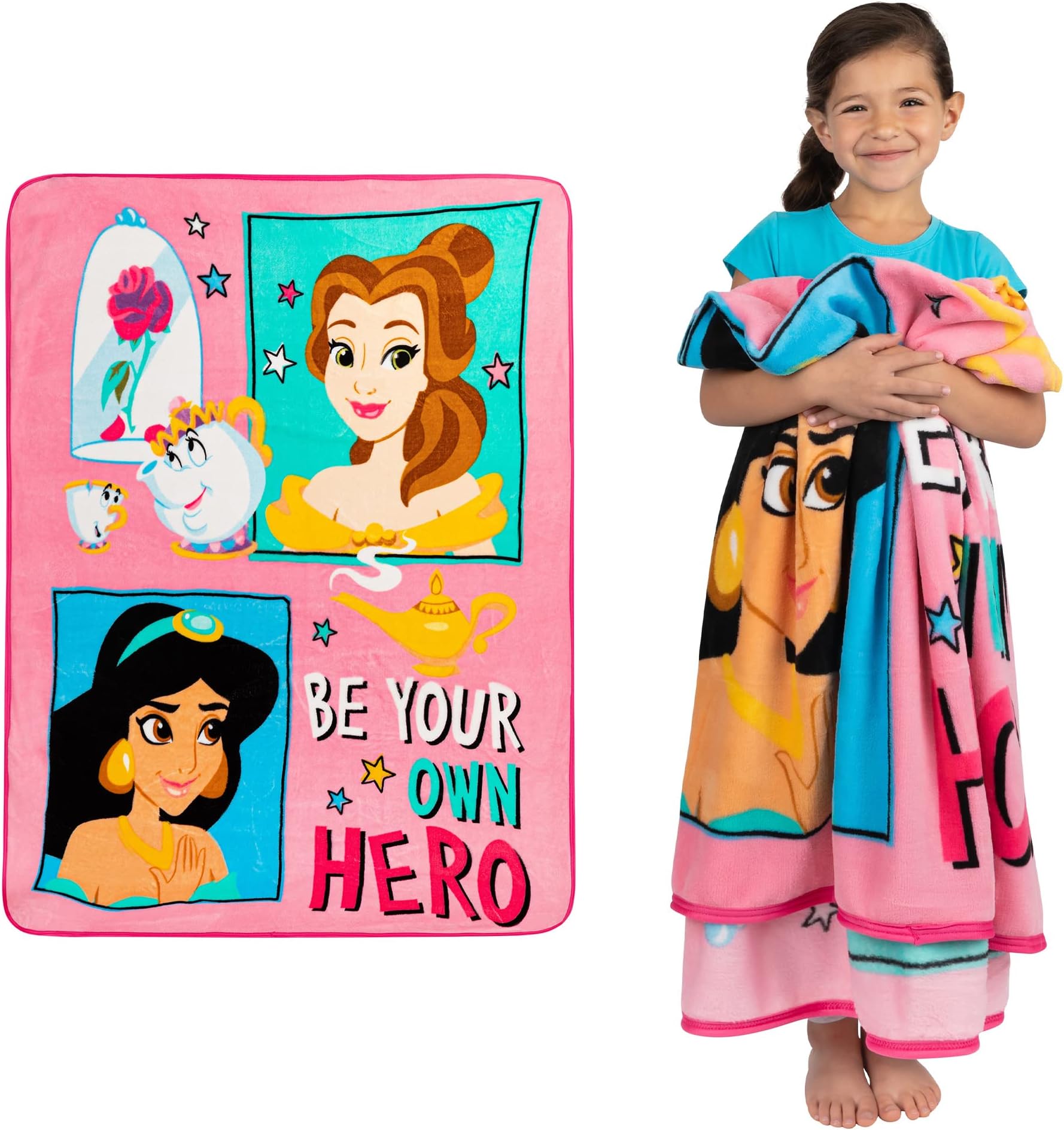 Amazon.com: Northwest Disney Princess Kids' Bed Silk Throw Blanket 40 ...