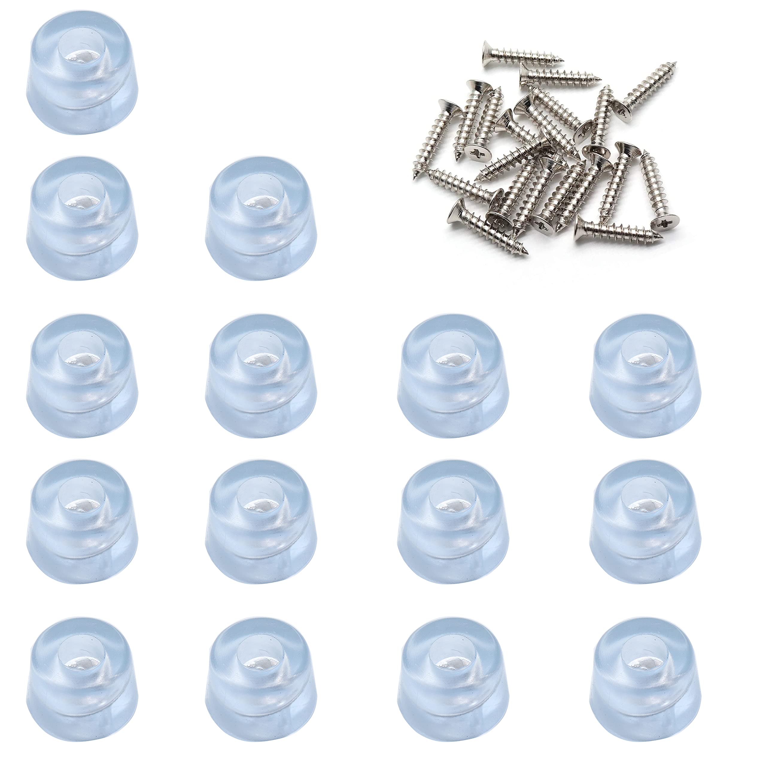 Snapklik.com : Transparent Screw Feet Rubber Pads Non Slip Non Skid ...