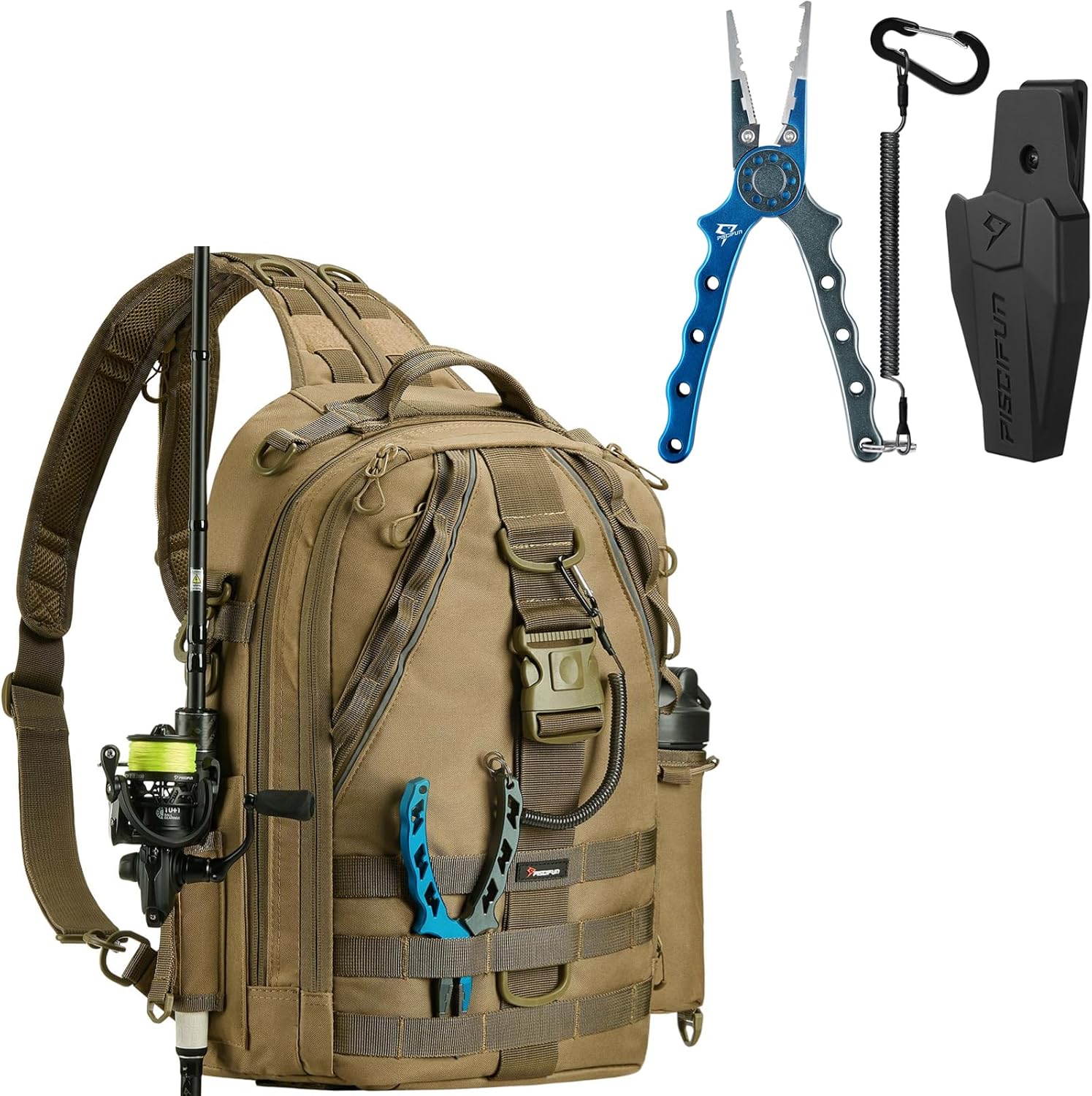 Amazon.com : Piscifun Fishing Tackle Backpack with Fishing Pliers ...
