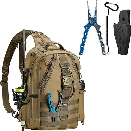 Amazon.com : Piscifun Fishing Tackle Backpack with Fishing Pliers ...