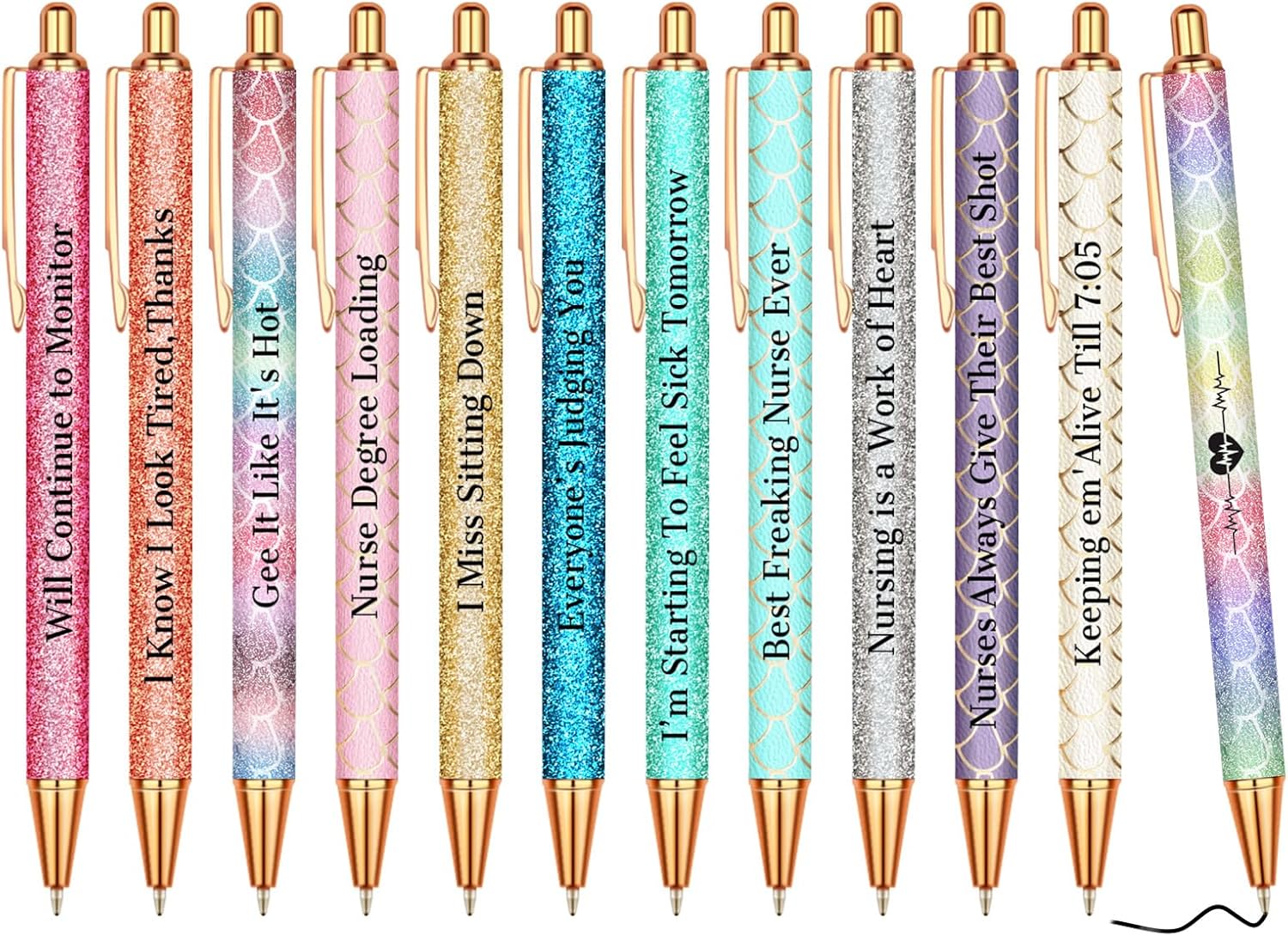 Amazon.com : Nurse Pens,for Work Funny Pens Black Ink Ballpoint Pensn ...