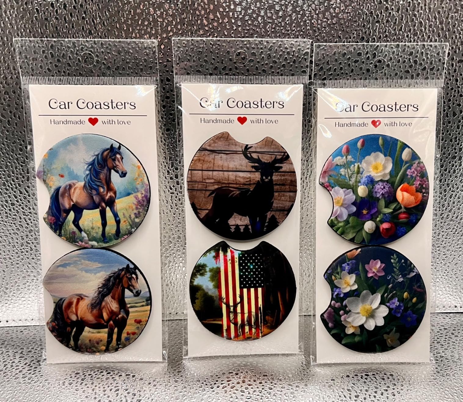 Amazon.com: Vcekract 100Pcs Car Coaster Packaging for Selling ...