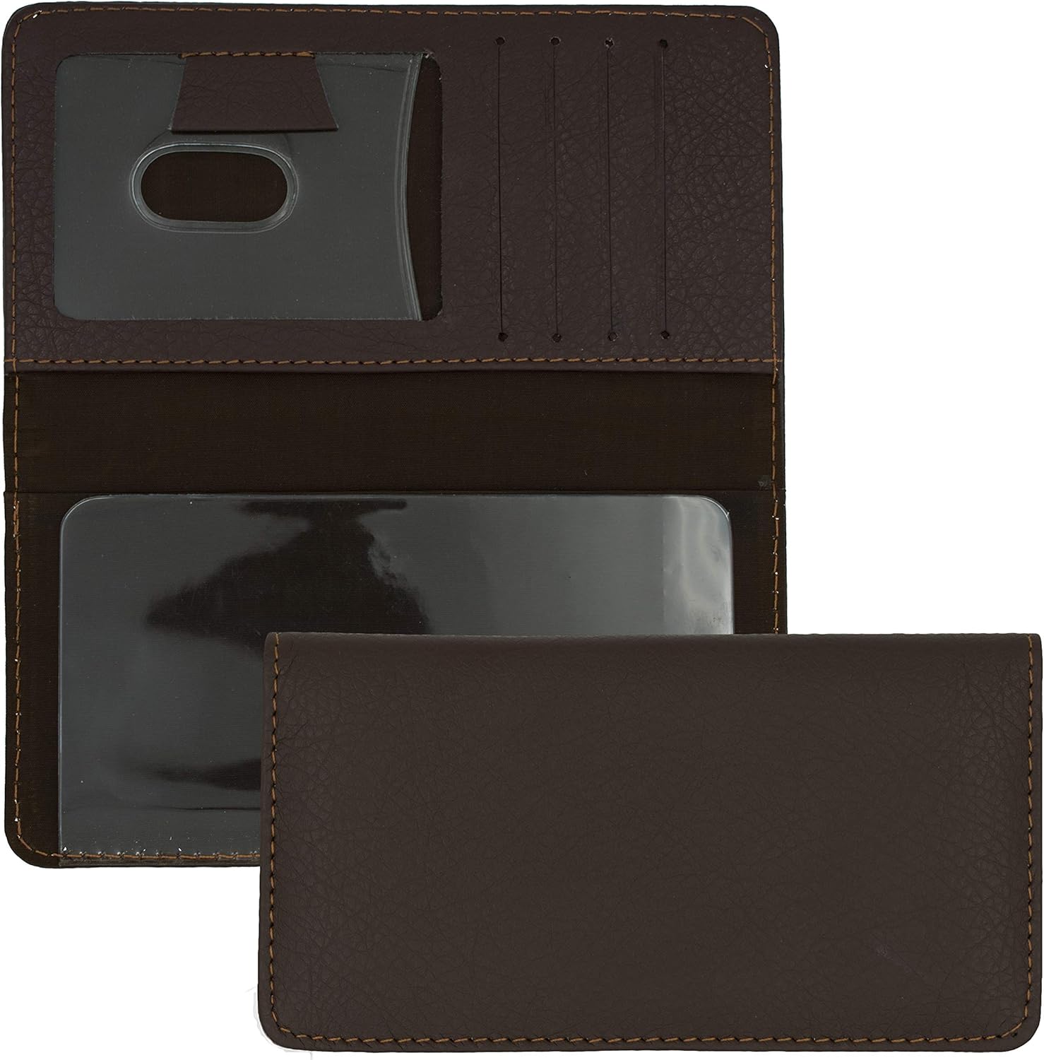 Amazon.com: Chocolate Textured Leather Checkbook Cover for Top Tear ...