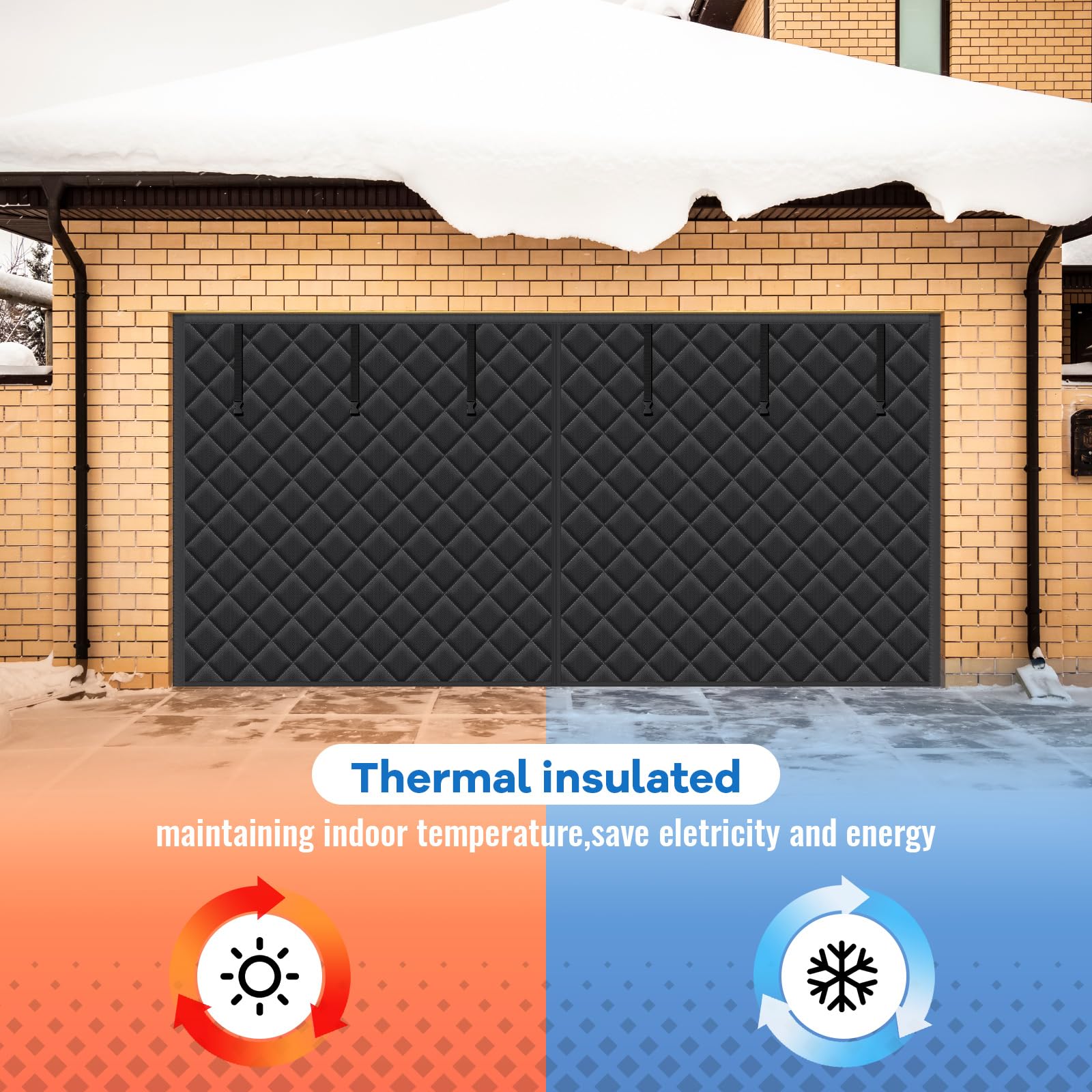 Curtain Magnetic , Thermal, Weatherproof, 16ft X 7ft, For Winter Drafts ...