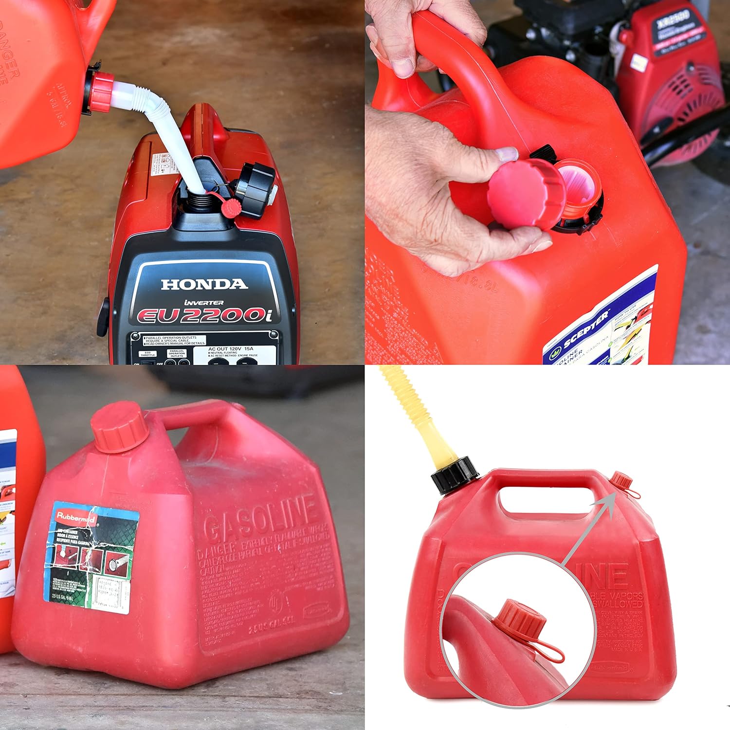 Amazon.com: CM Concepts Gas Can Spout Kit (2), Solid Caps Fine/Coarse ...