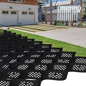 10x28 ft / 120x336 in Ground Grids, Black 4in High Gravel Retainer Grid ...