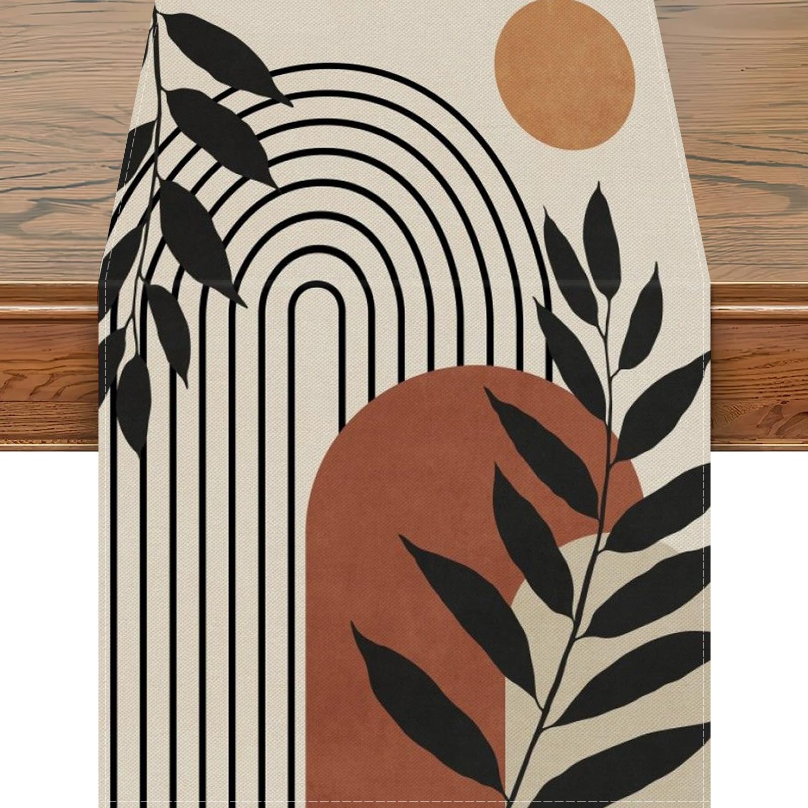 Amazon.com: Boho Palm Leaves Table Runner, Kitchen Dining Table Decor ...