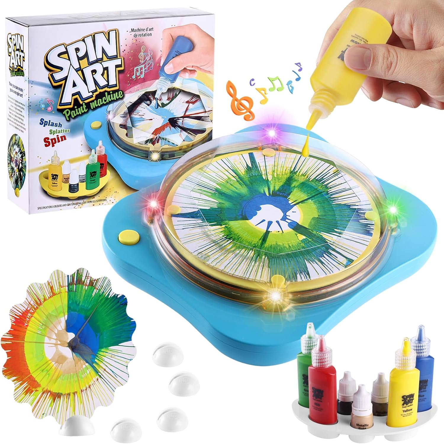 Amazon.com: Eofeir Paint Spin Art Machine Kit for Kids Stress Reducing ...