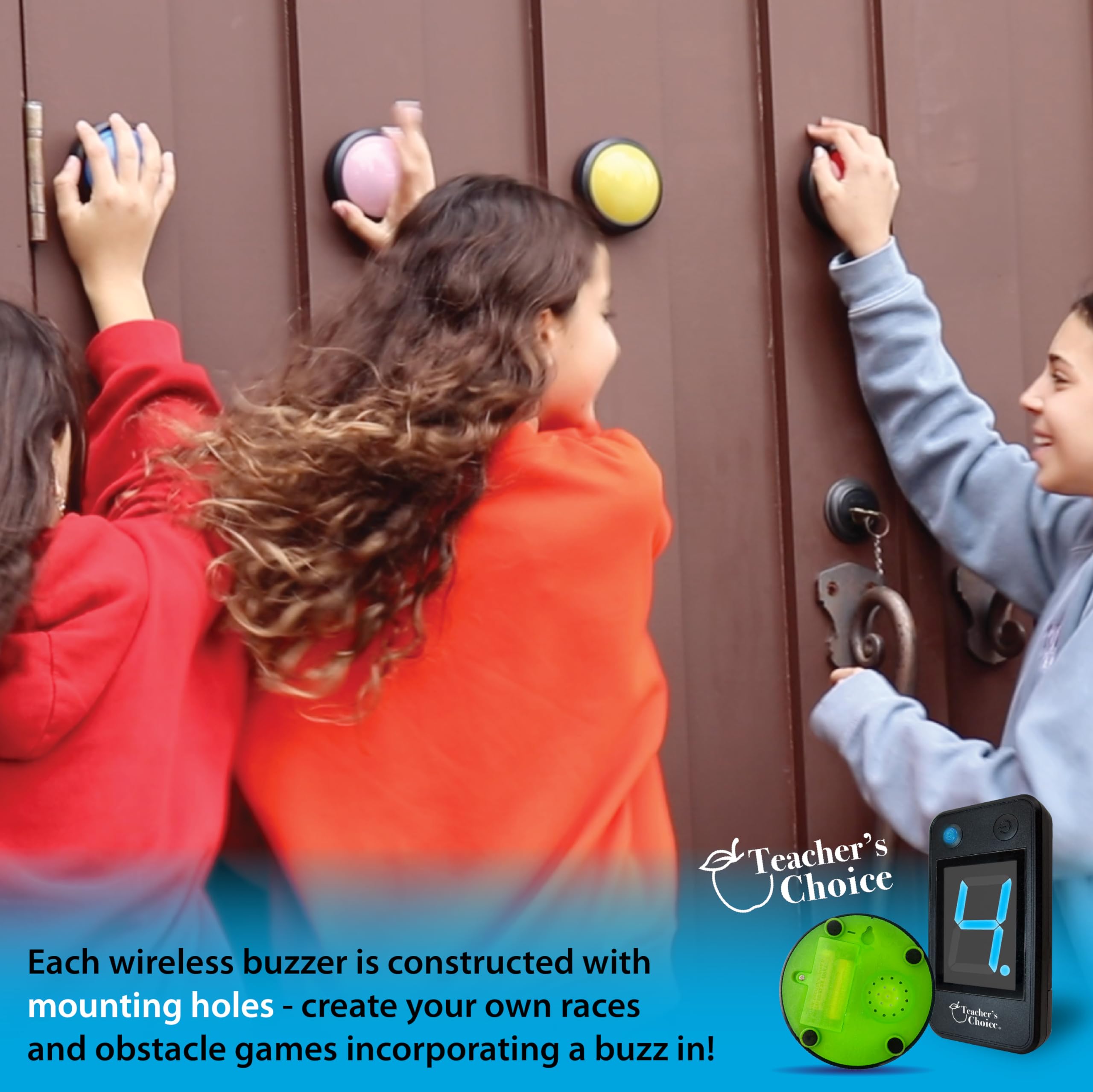 Snapklik.com : Teachers Choice 4 Player Wireless Light Up Game Buzzer ...