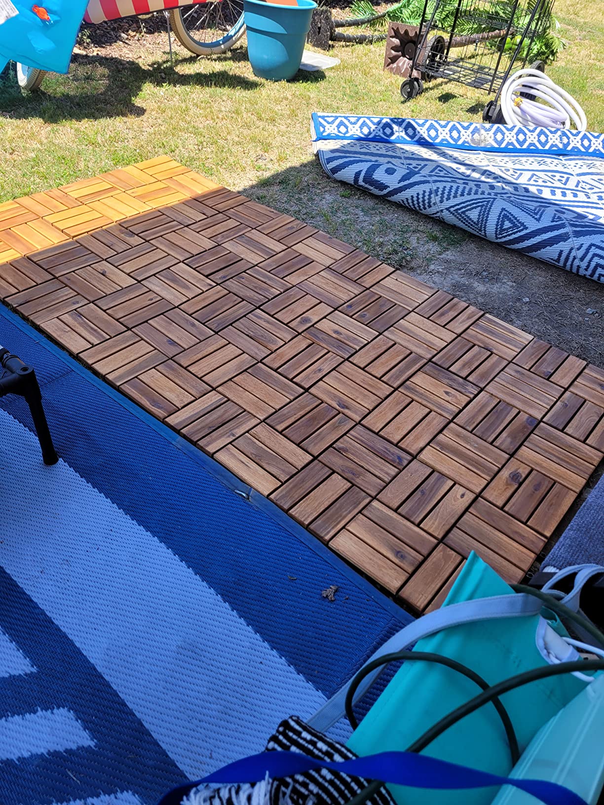 $4/mo - Finance Interlocking Deck Tiles (2 Square feet/Boxes of 2 pcs ...