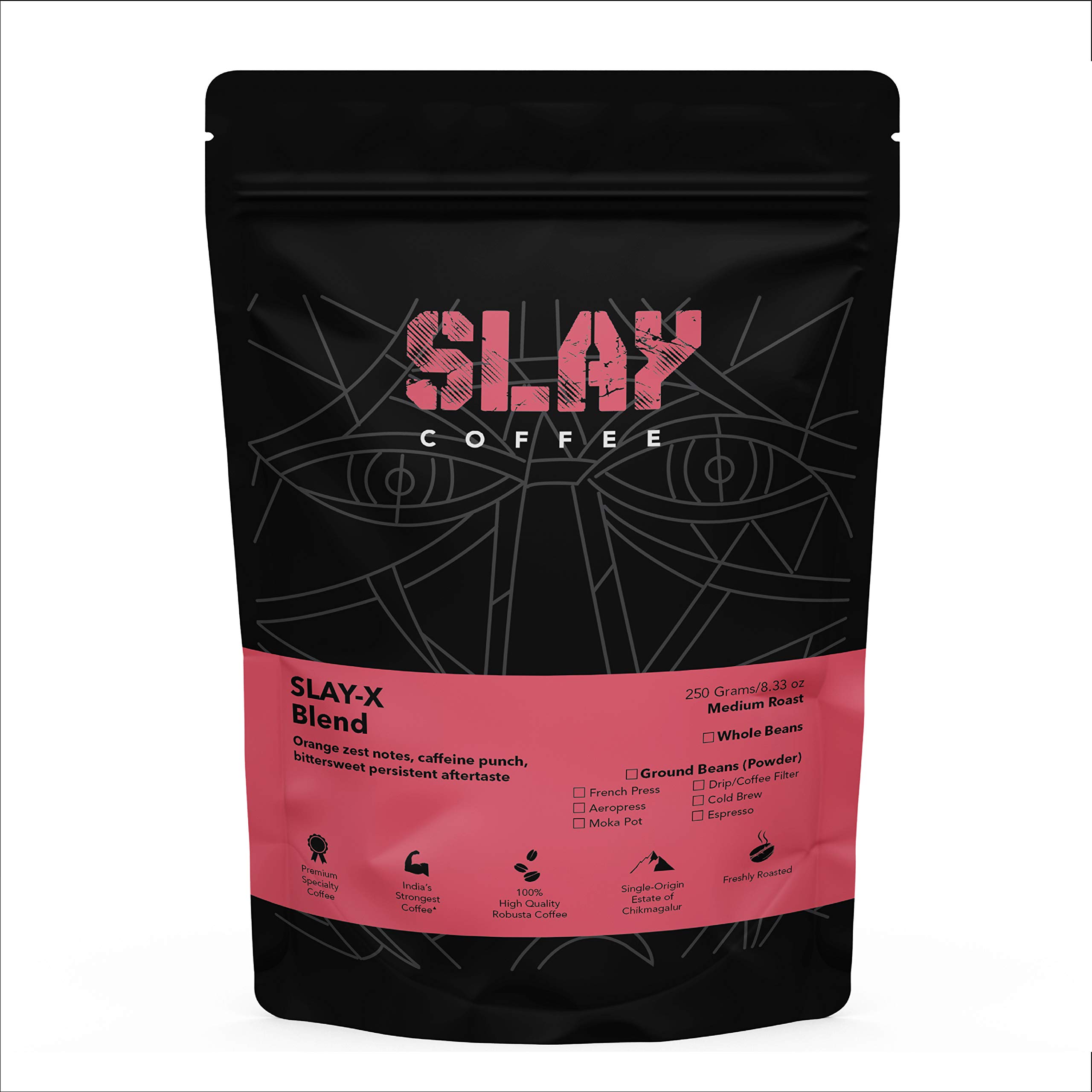 Buy SLAY X Pure 100% Robusta Roasted Ground Coffee Powder| India'S ...