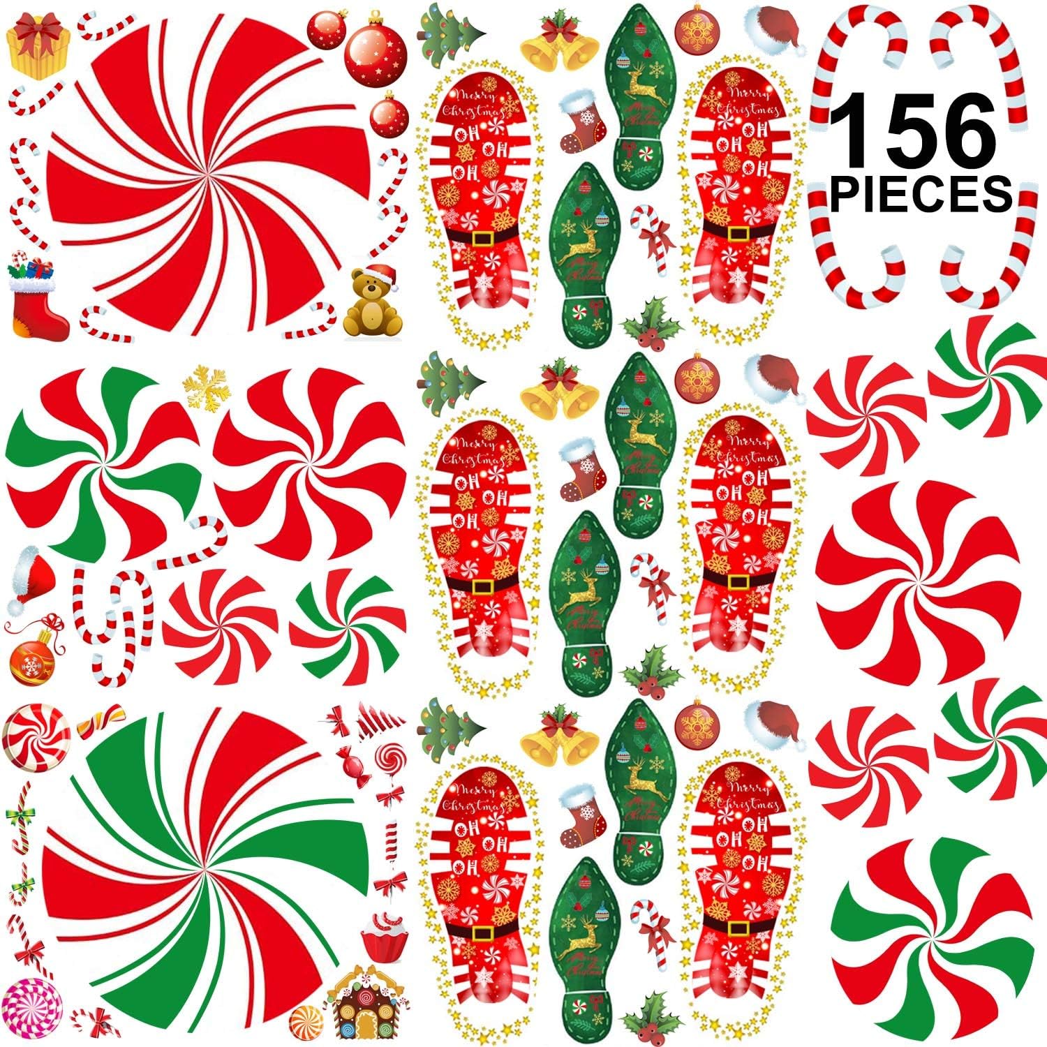 Amazon.com: Colonel Pickles Novelties Santa Footprints - 180 Ct ...