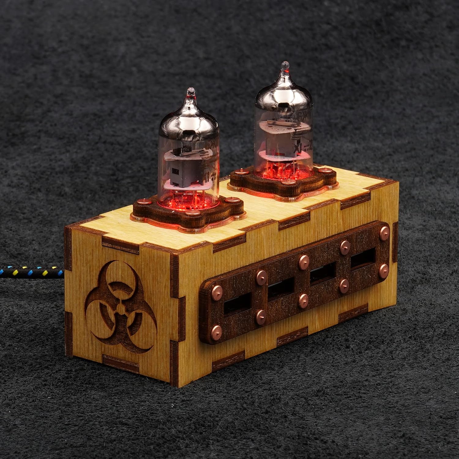 Amazon.com: Handmade Wooden 4-Port USB Hub - Dual Red Pentode Radio ...