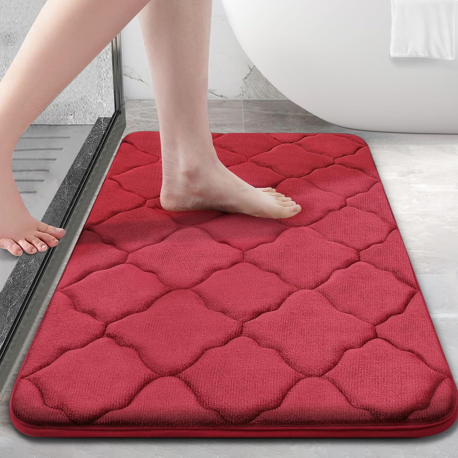 Amazon.com: OLANLY Memory Foam Bath Mat Rug 30x20, Ultra Soft and ...