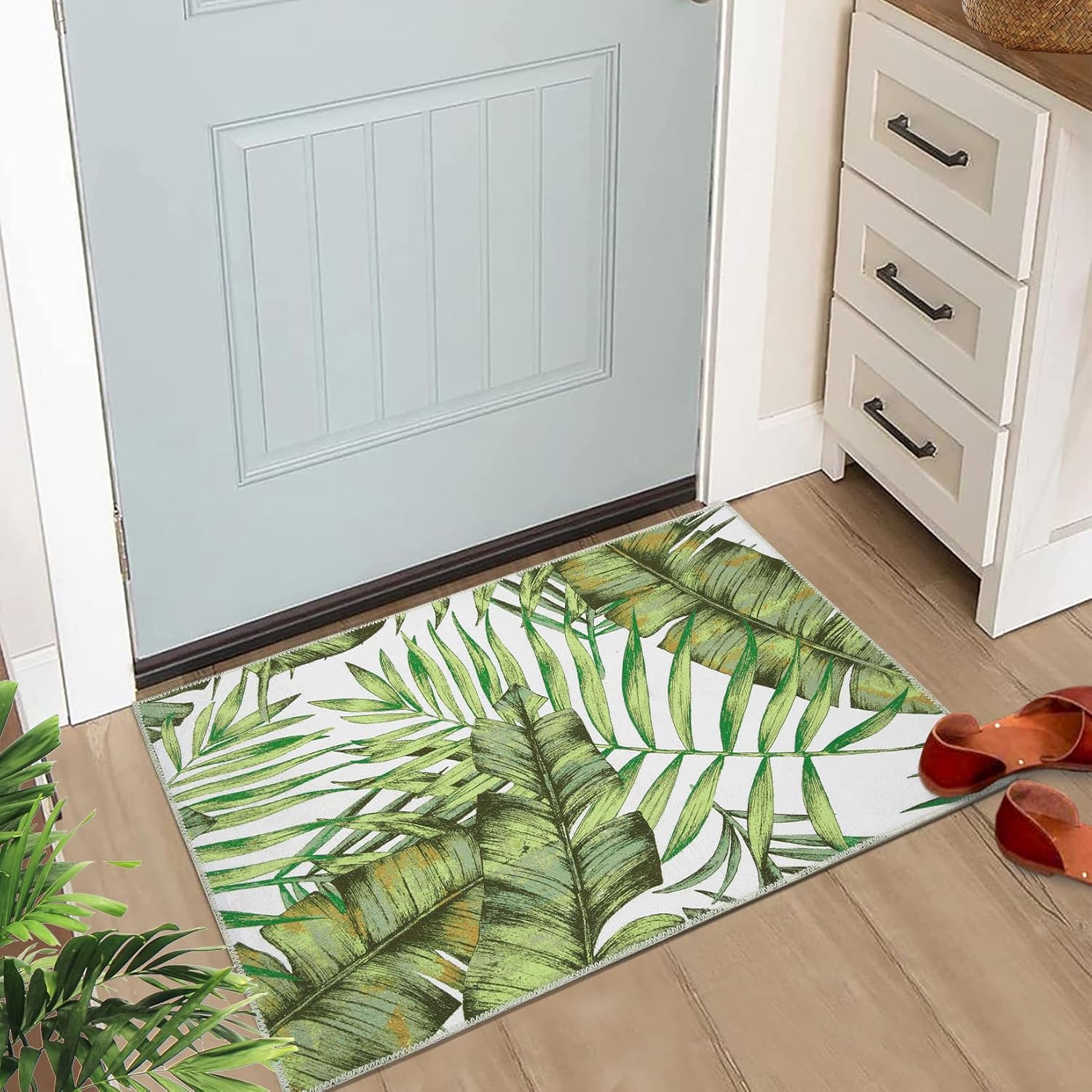 Amazon.com: GlowSol Floral Area Rug 2x3 Indoor Door Mat Washable Small ...