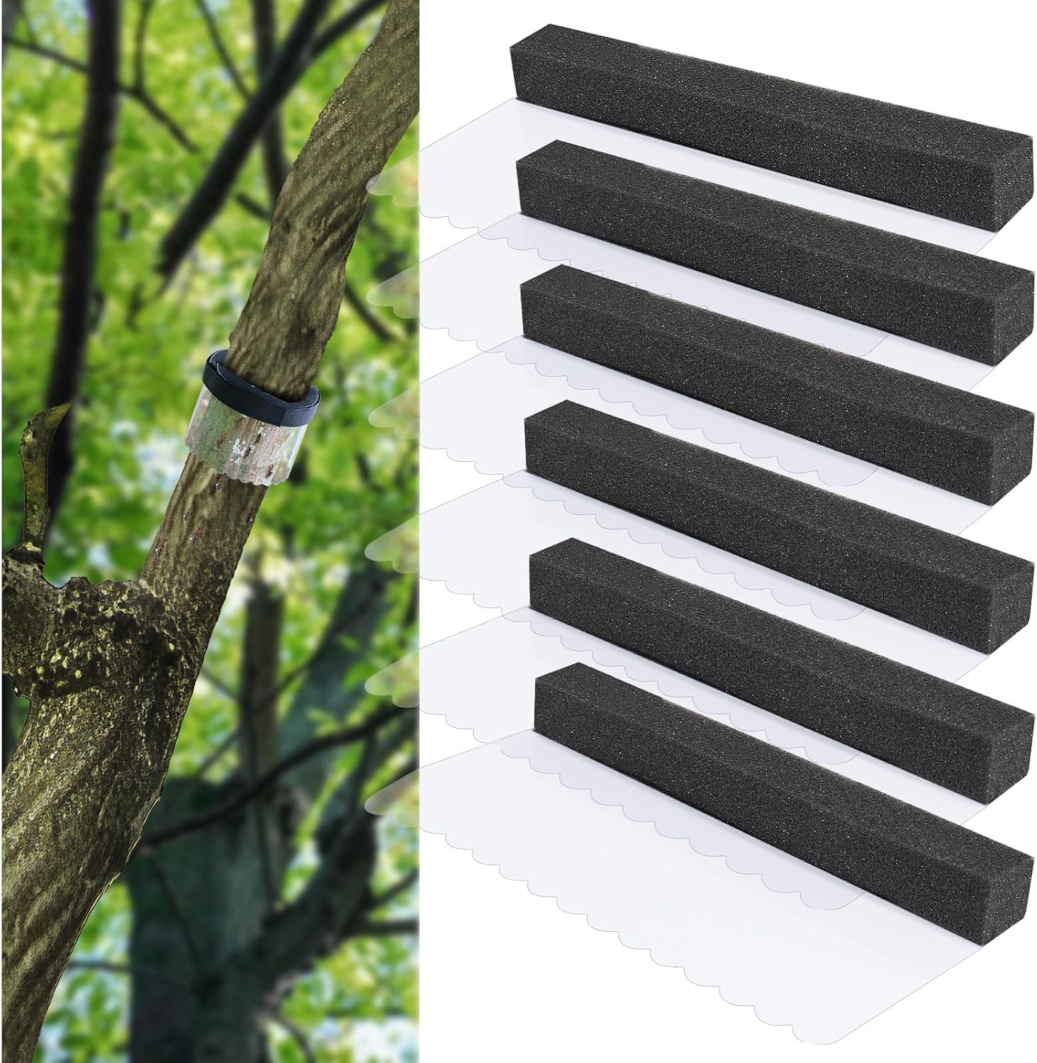 Amazon.com : YIBOBO Tree Ant Guard Barrier, Adjustable Sponge and ...