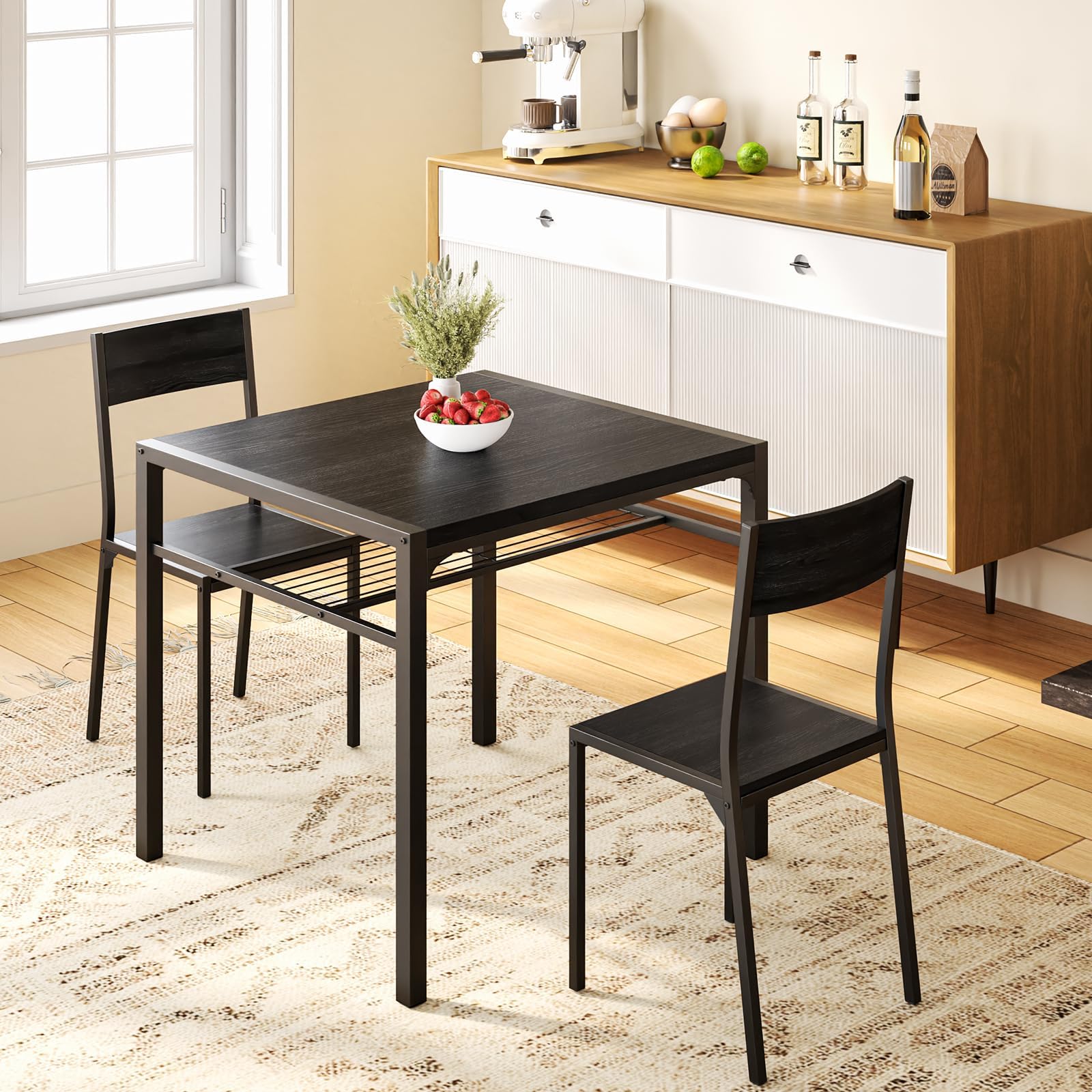 Amazon.com - IDEALHOUSE Small Kitchen Table for 2,Table and Chairs Set ...
