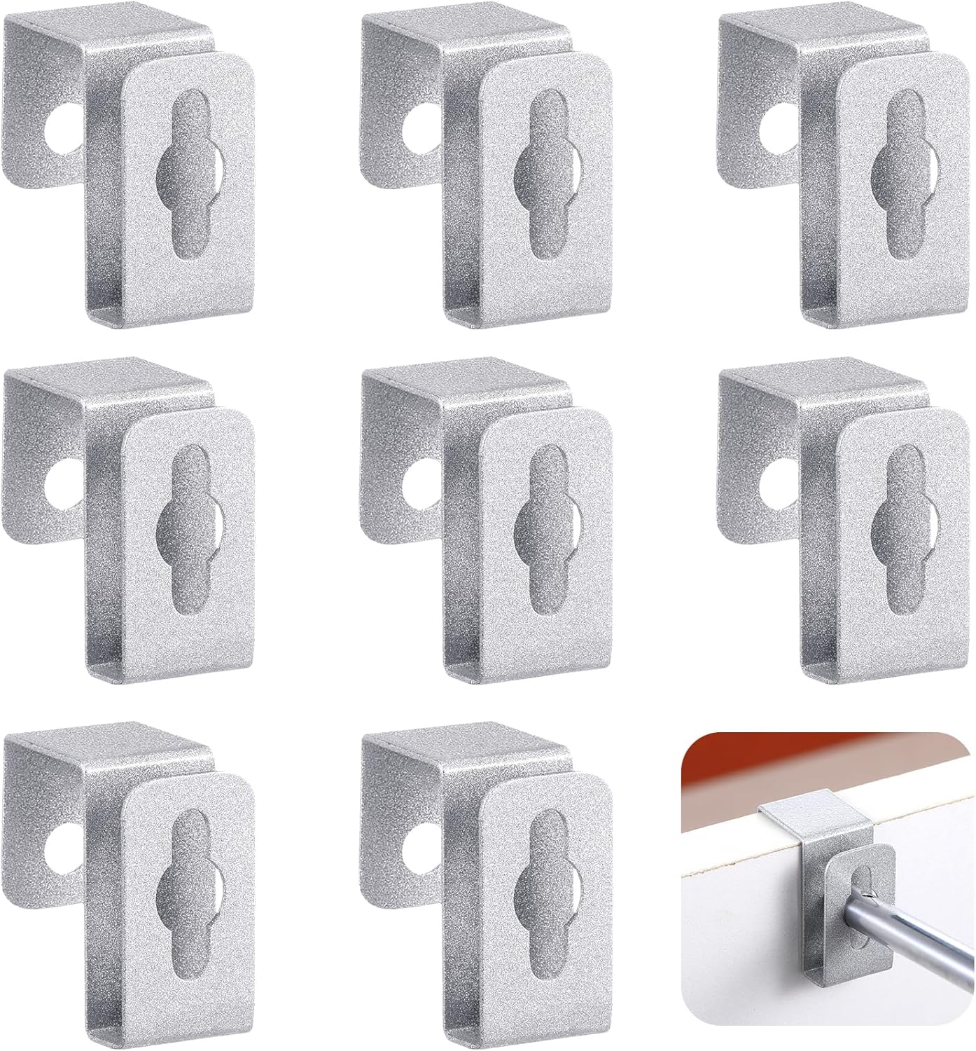 Amazon.com: Hicarer 8 Pcs Metal Hanging File Bracket Clips Storage ...