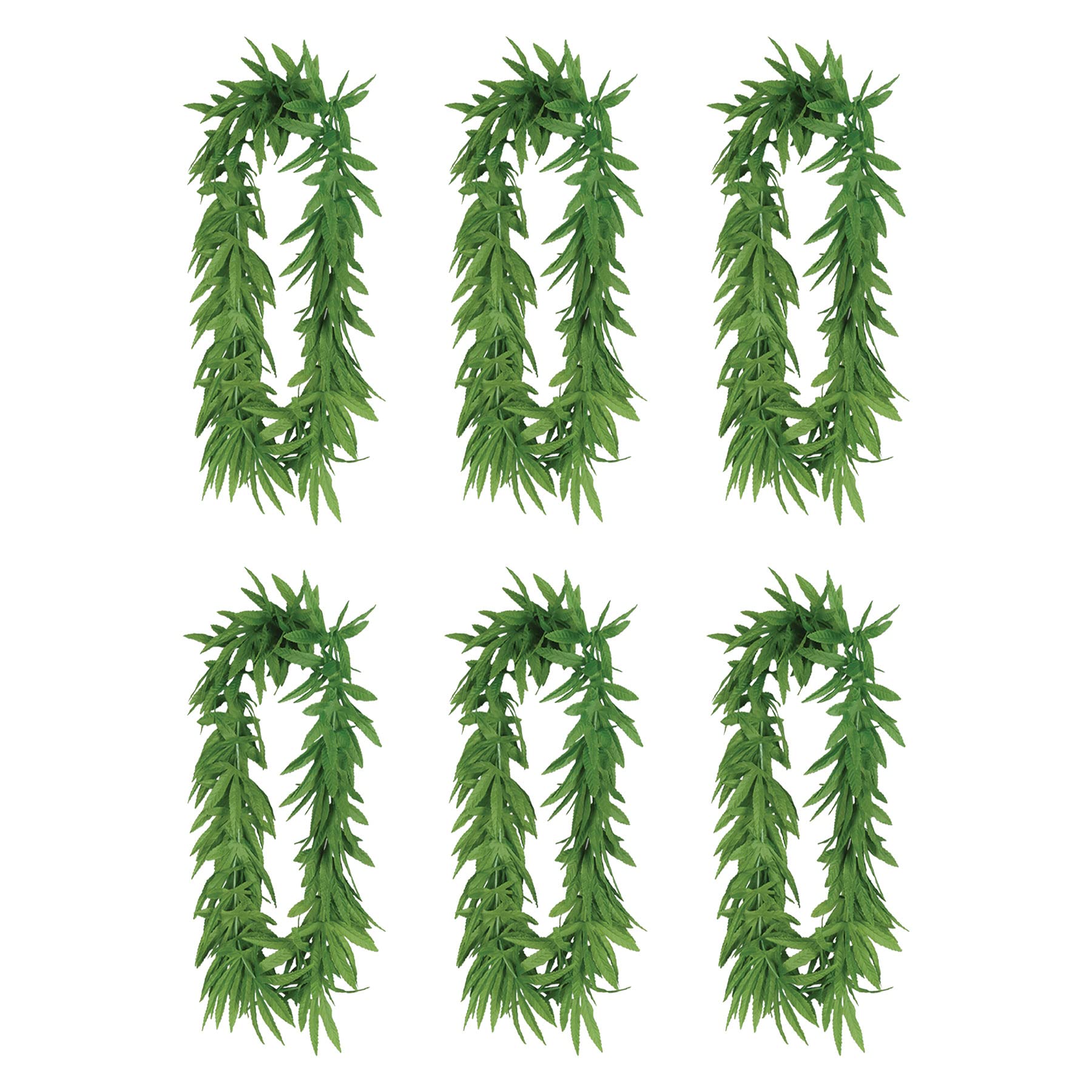 Amazon.com: Beistle 6 Piece Tropical Fern Leaf Leis for Hawaiian Luau ...