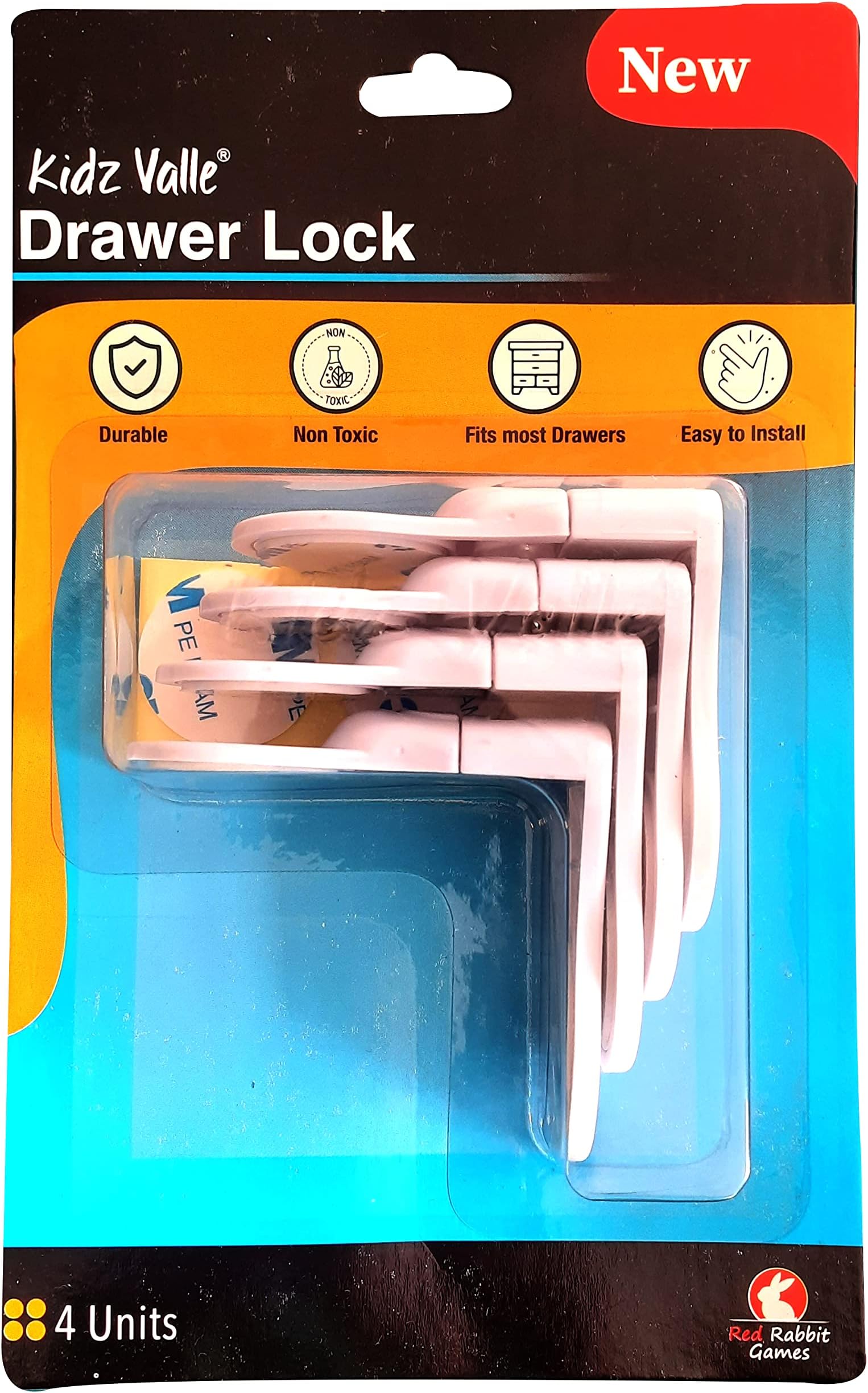 KidDough Furniture Safety Locks for Kids - Pack of 6 White Locks, Child ...