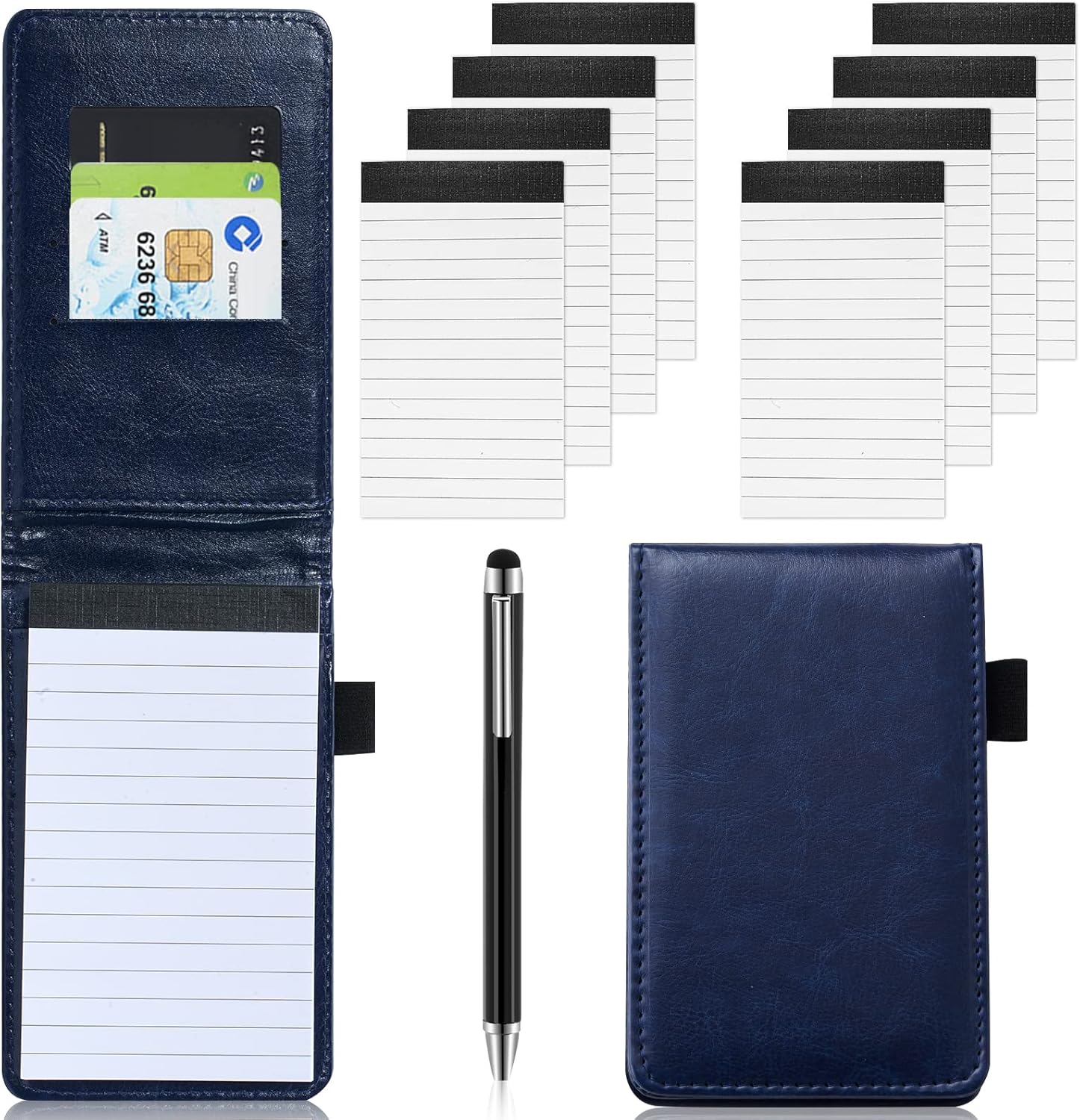 Amazon.com : 10Pcs Mini Pocket Notepad Holder Set,Durable Cover ...