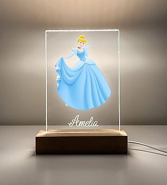 Amazon.com: Cinderella Premium Wood Base Stand Soft Night Light Up ...