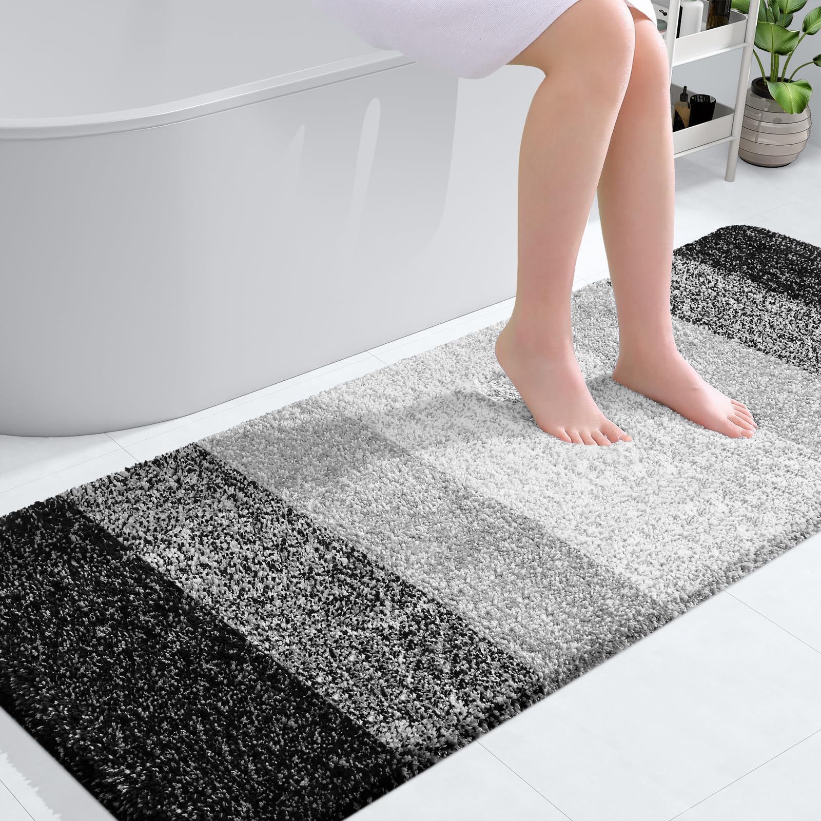 Amazon.com: OLANLY Bathroom Rug Mat 59x24, Extra Soft and Absorbent ...