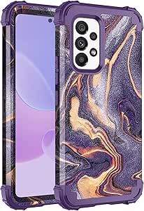 Amazon.com: Miqala for Galaxy A53 5G Case,Glow in The Dark Three Layer Heavy Duty Shockproof ...