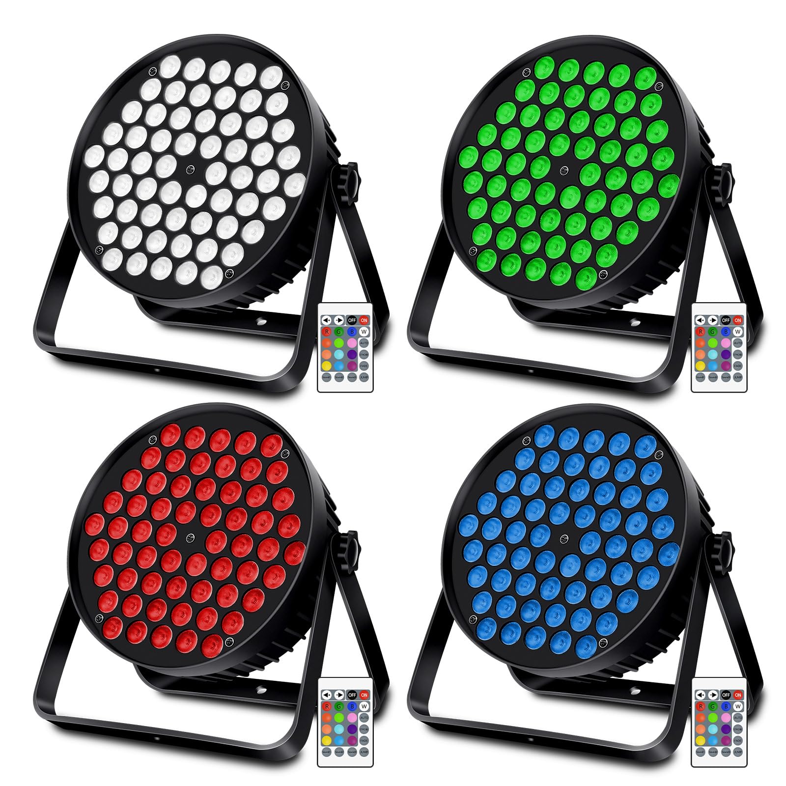 Amazon.com: ENDYSHOW 60 LED Par Lights,90W RGBW 4IN1 LED Stage Par ...