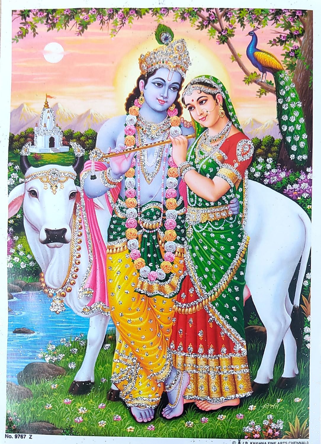 Crafts of India Radha Krishna Poster/Reprint Hindu Nepal | Ubuy