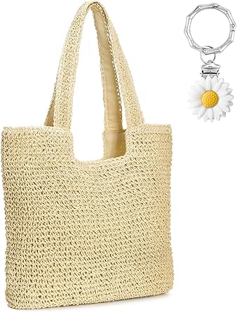 Amazon.com: WEIMZC Large Straw Beach Bag for Women Summer Tote Bags ...
