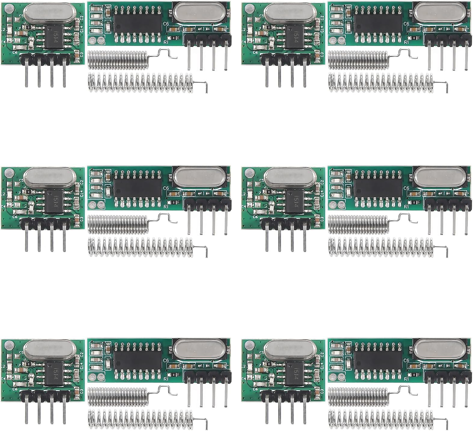 Amazon.com: XIITIA 6pcs 433mhz Wireless RF Transmitter and Receiver ...