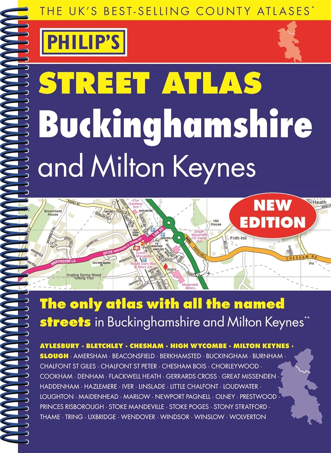 Philip's Street Atlas Buckinghamshire: Spiral Edition : Philip's Maps ...