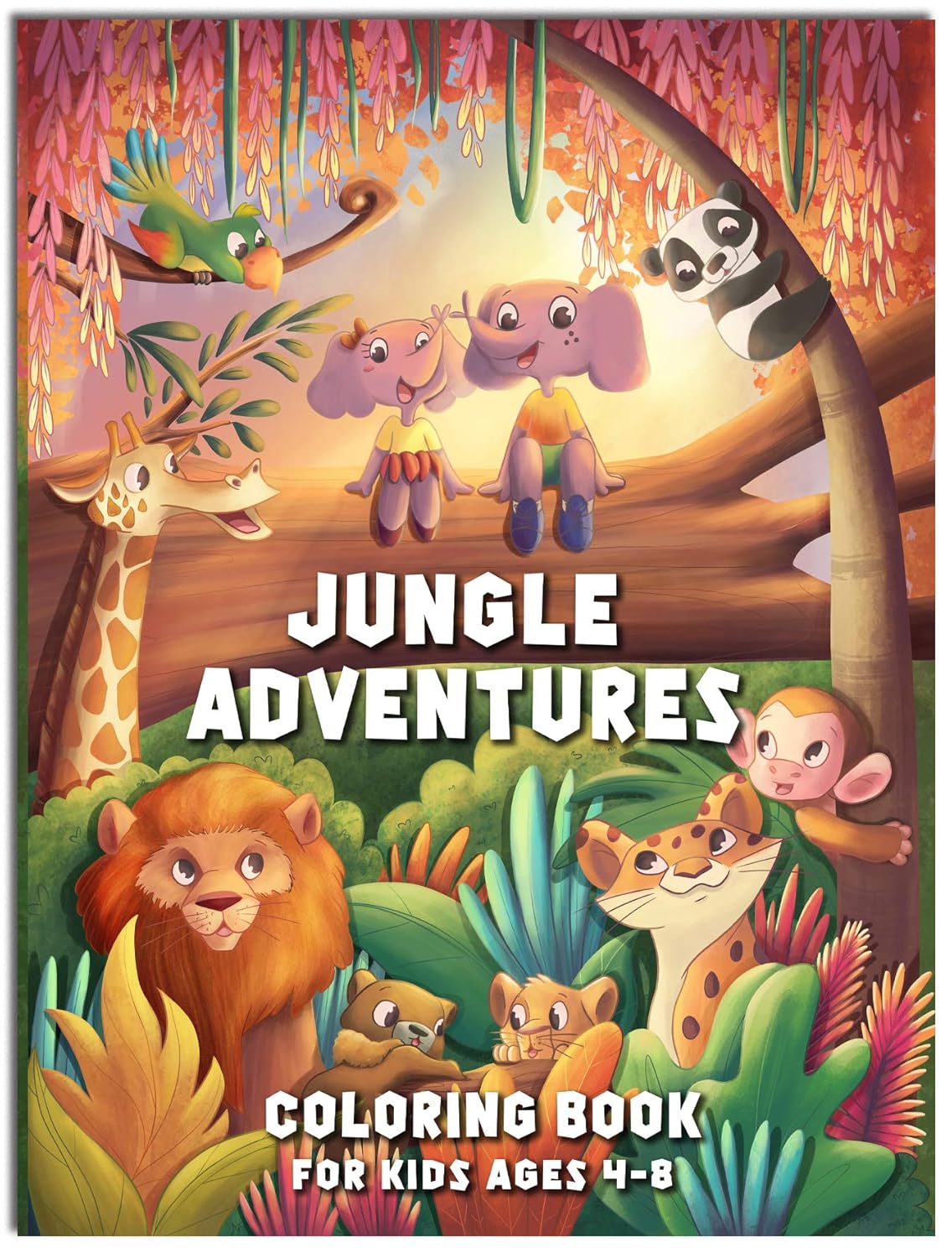 Jungle Adventures Coloring Book: For Kids Ages 4-8: LLC, PenMagic Books ...