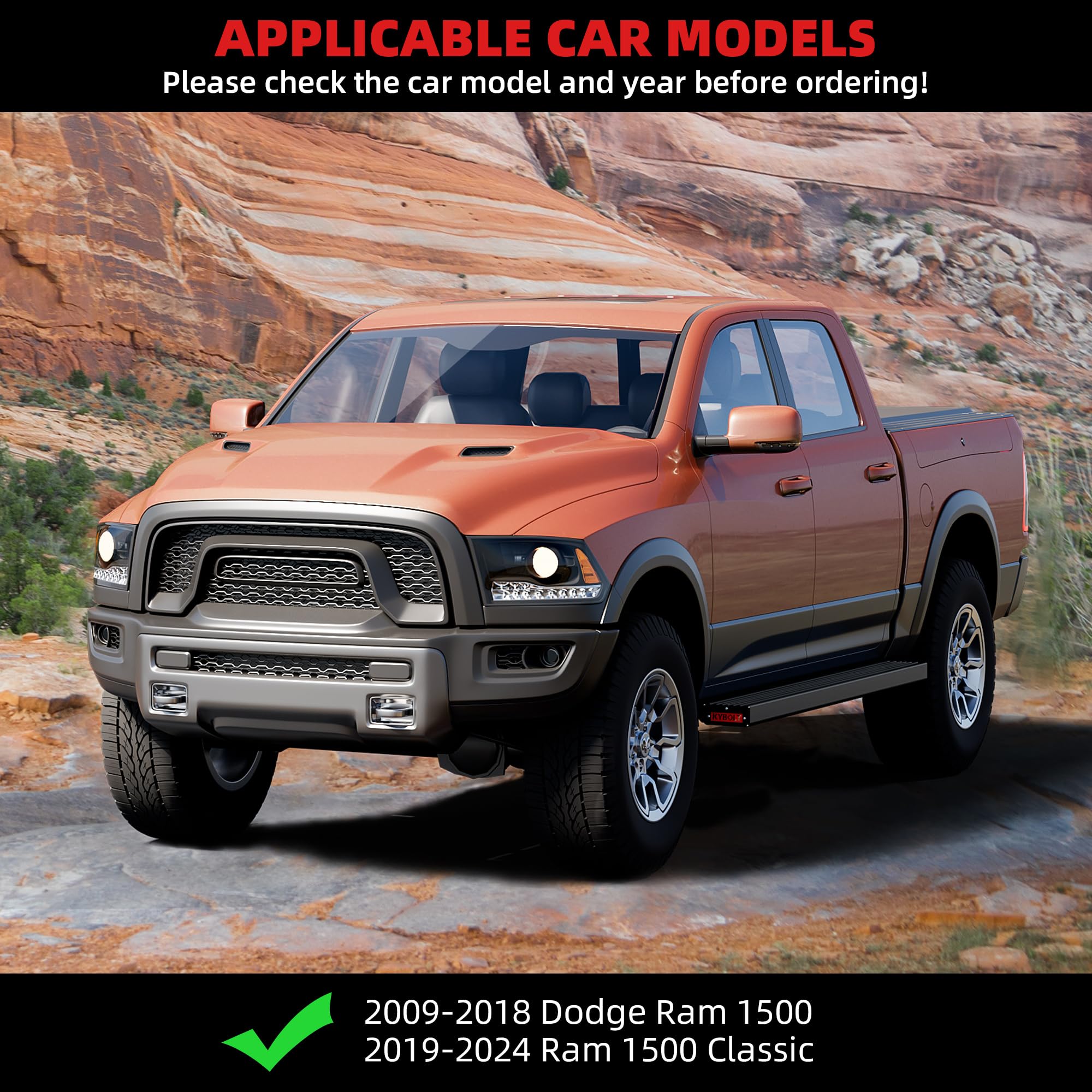 Snapklik.com : KYBOLT Running Boards 6.5 Inches