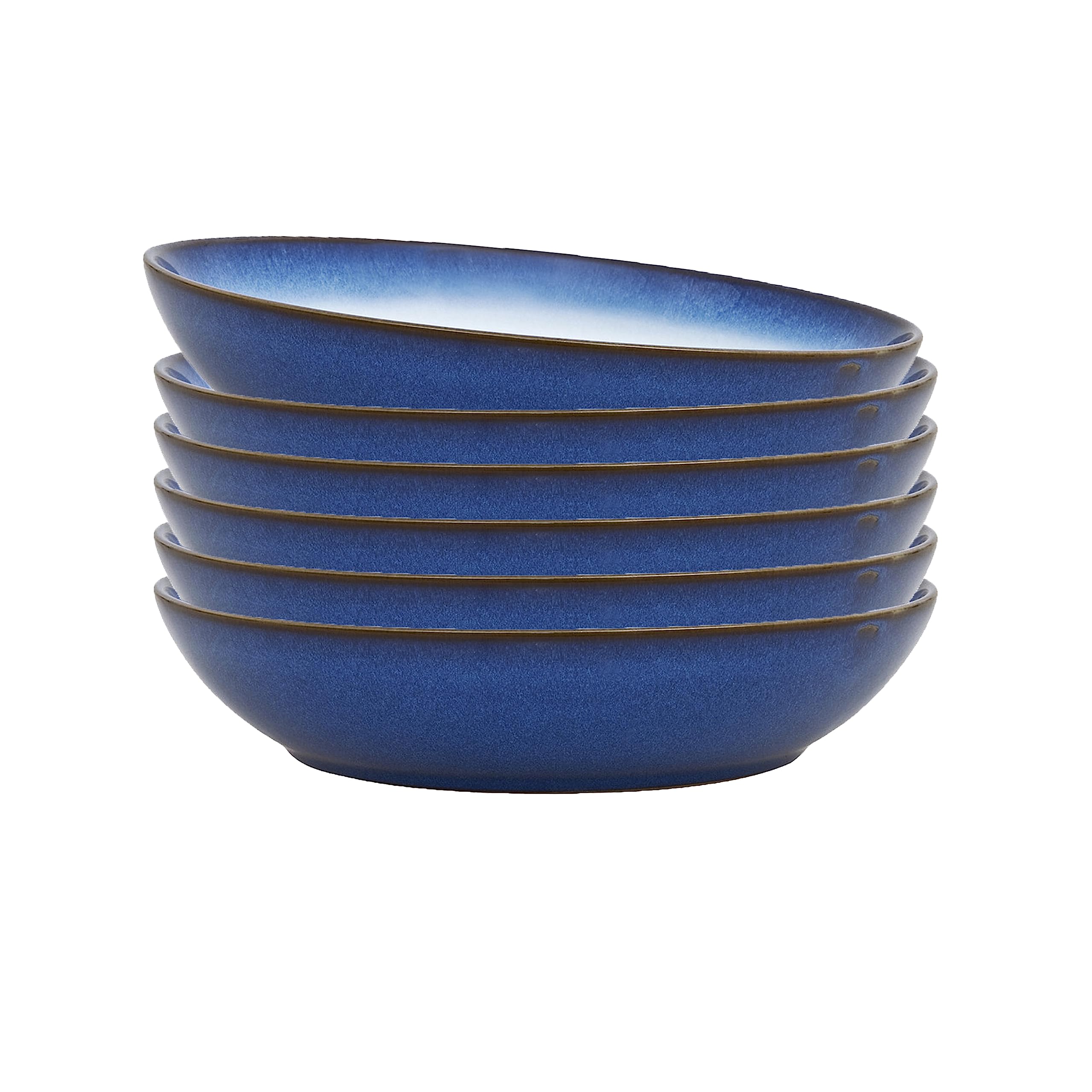 Amazon.com: Denby - Blue Haze Coupe Pasta Bowls Set of 6 - Dishwasher ...
