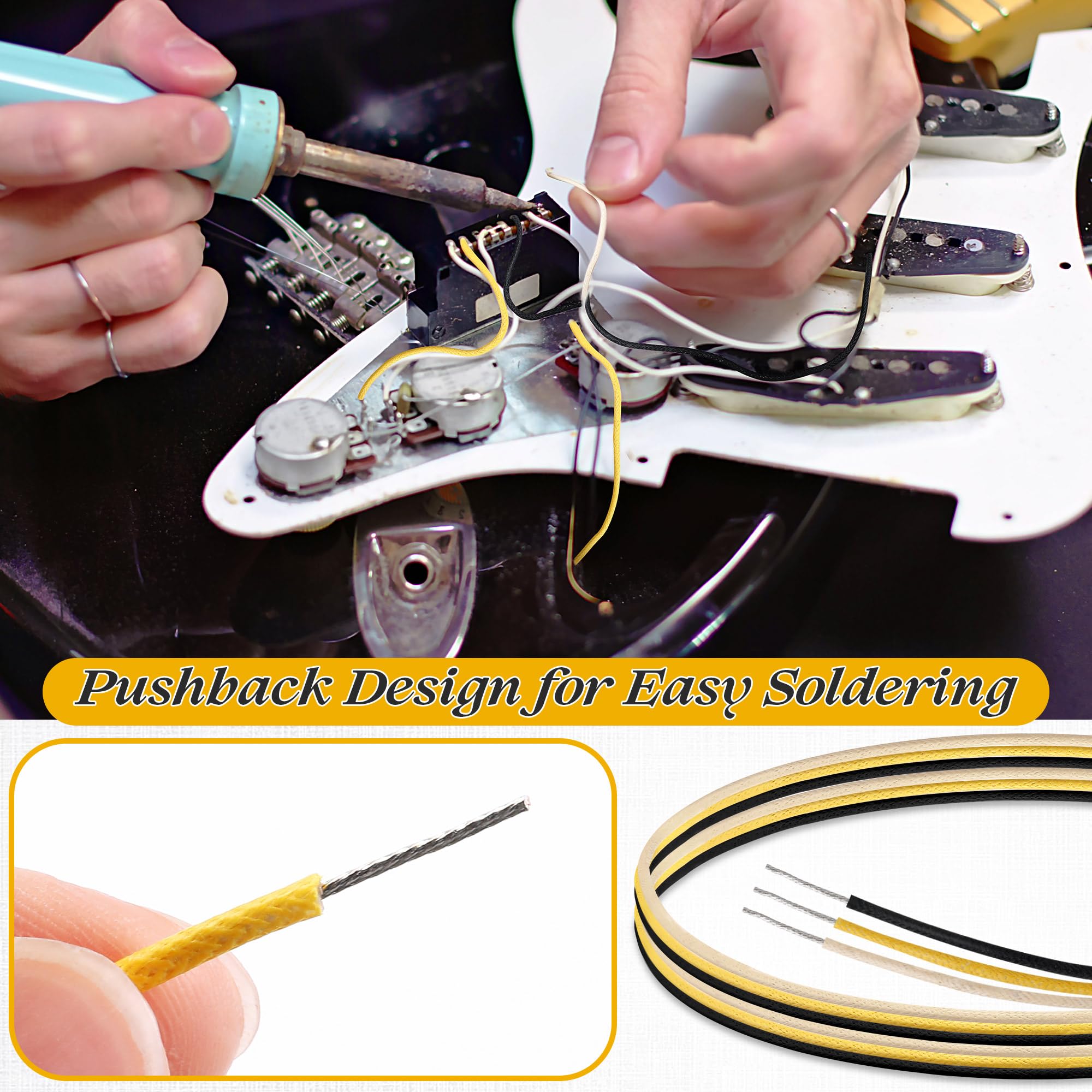 Snapklik.com : Enhon 30FT Cloth Covered Pushback Guitar Wire Set ...