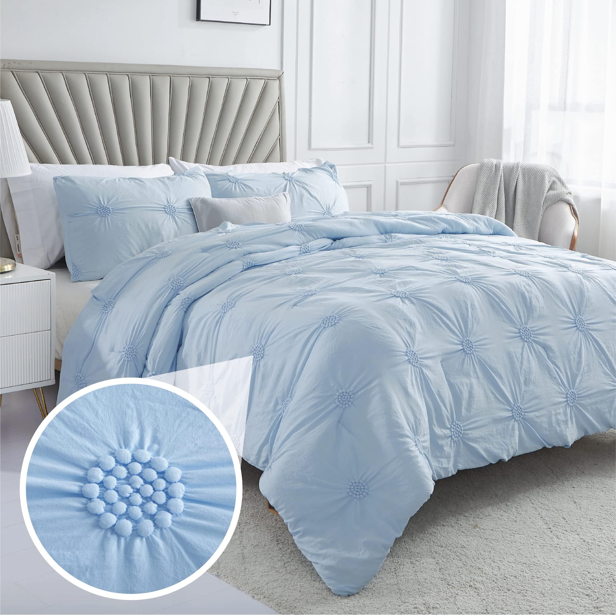 Amazon.com: Shabby Chic® - Twin Comforter Set, Soft Cotton Bedding with ...