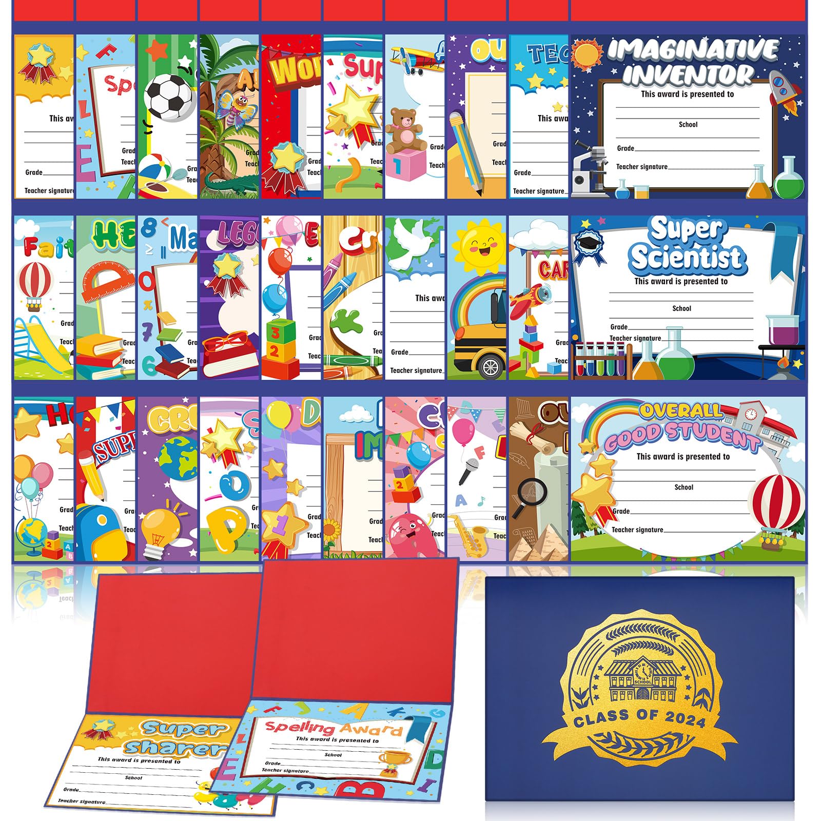 Buy Sherr 60 Pcs Graduation Award Certificates Bulk Certificate of ...