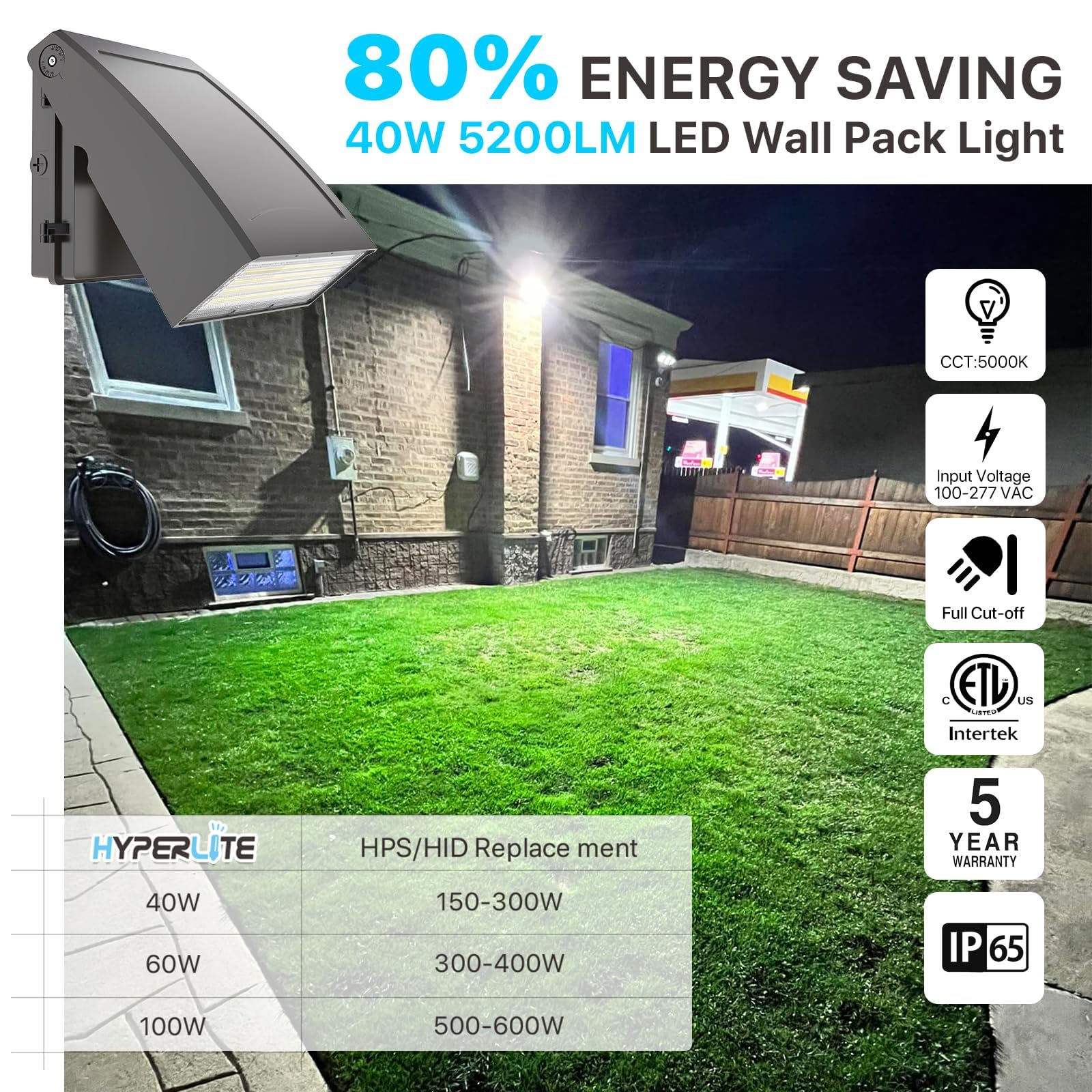 Snapklik.com : LED Wall Pack Light 100W 13000LM, 2PCS ETL Approved Full ...