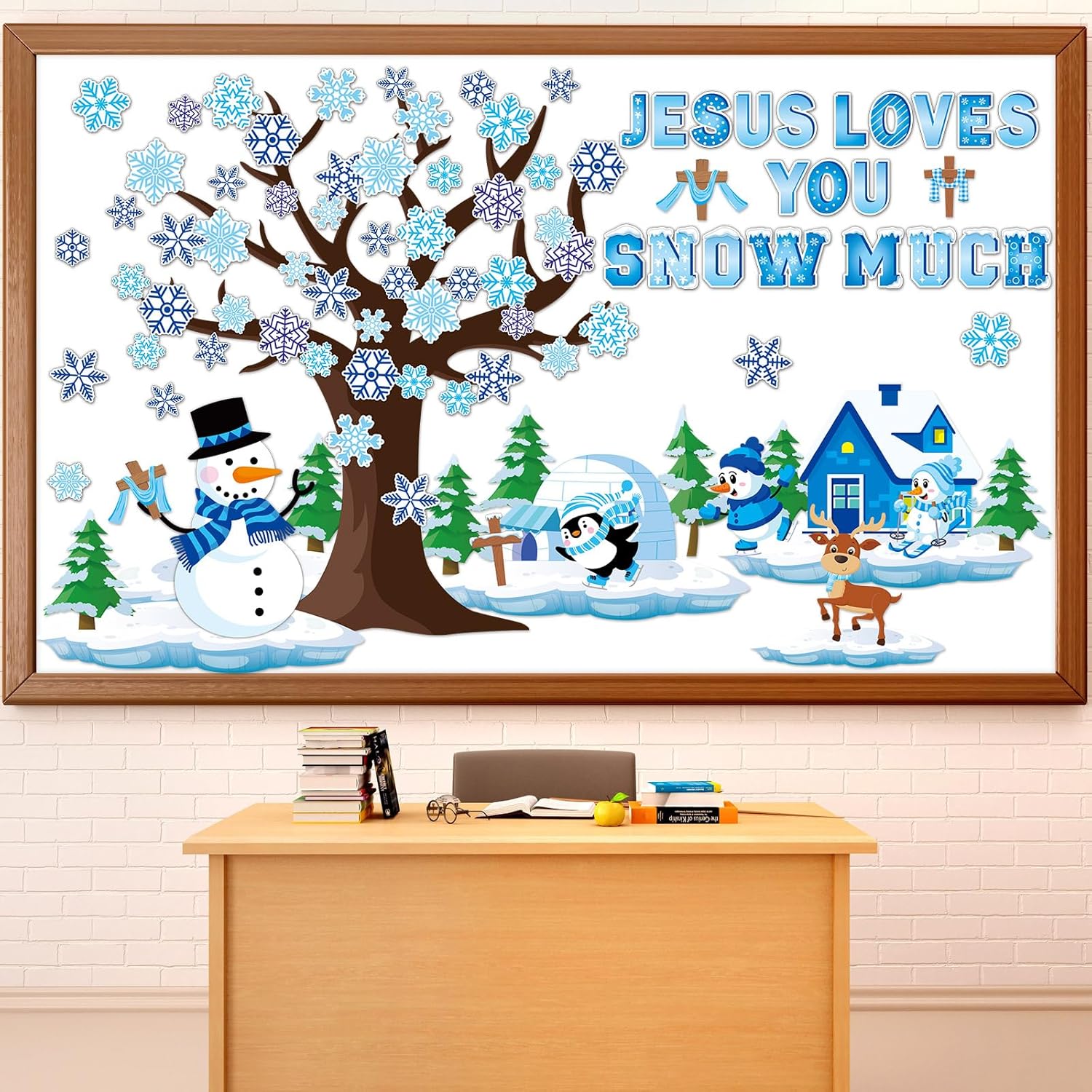 Amazon.com : gisgfim Winter Bulletin Board Decorations Winter ...