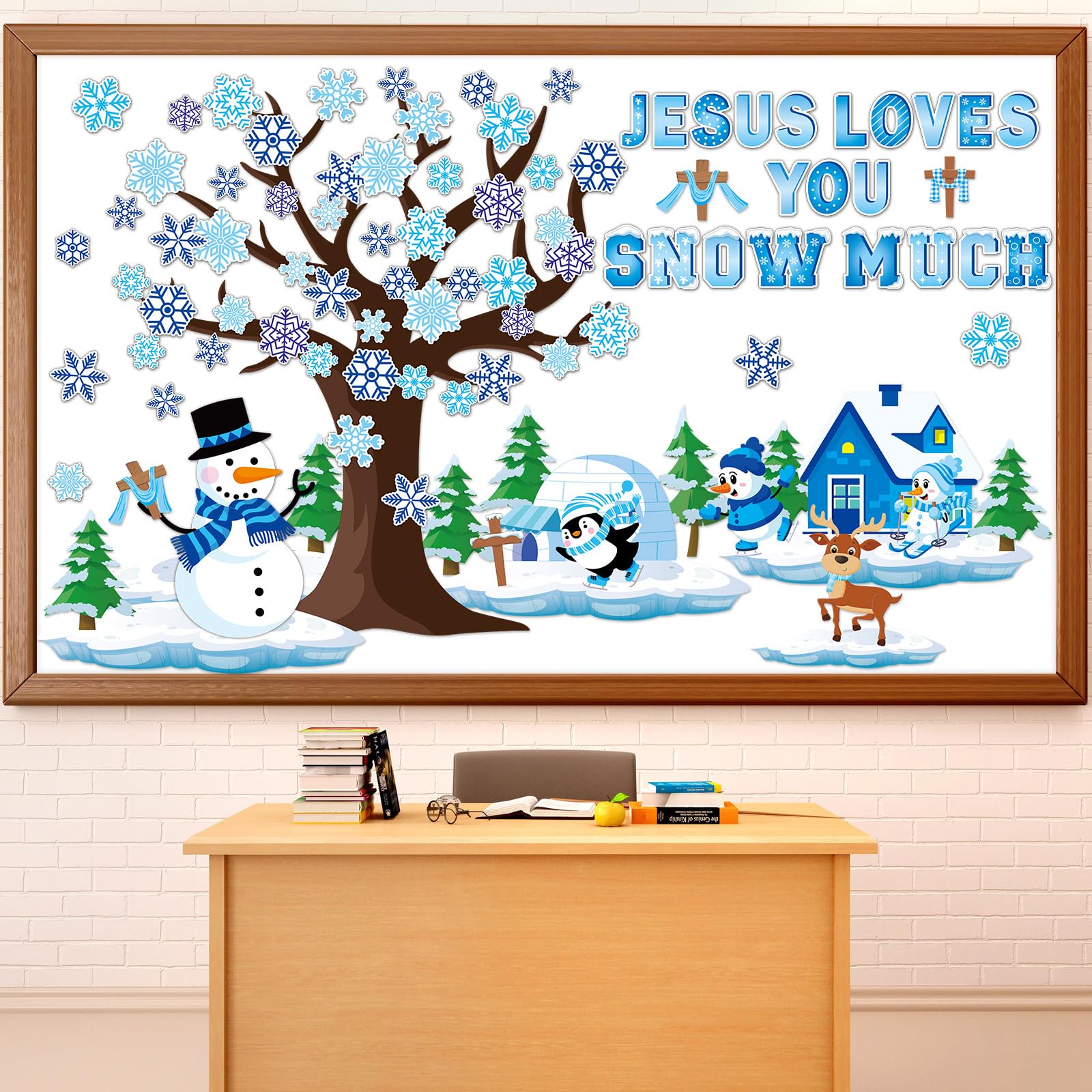 Amazon.com : gisgfim Winter Bulletin Board Decorations Winter ...