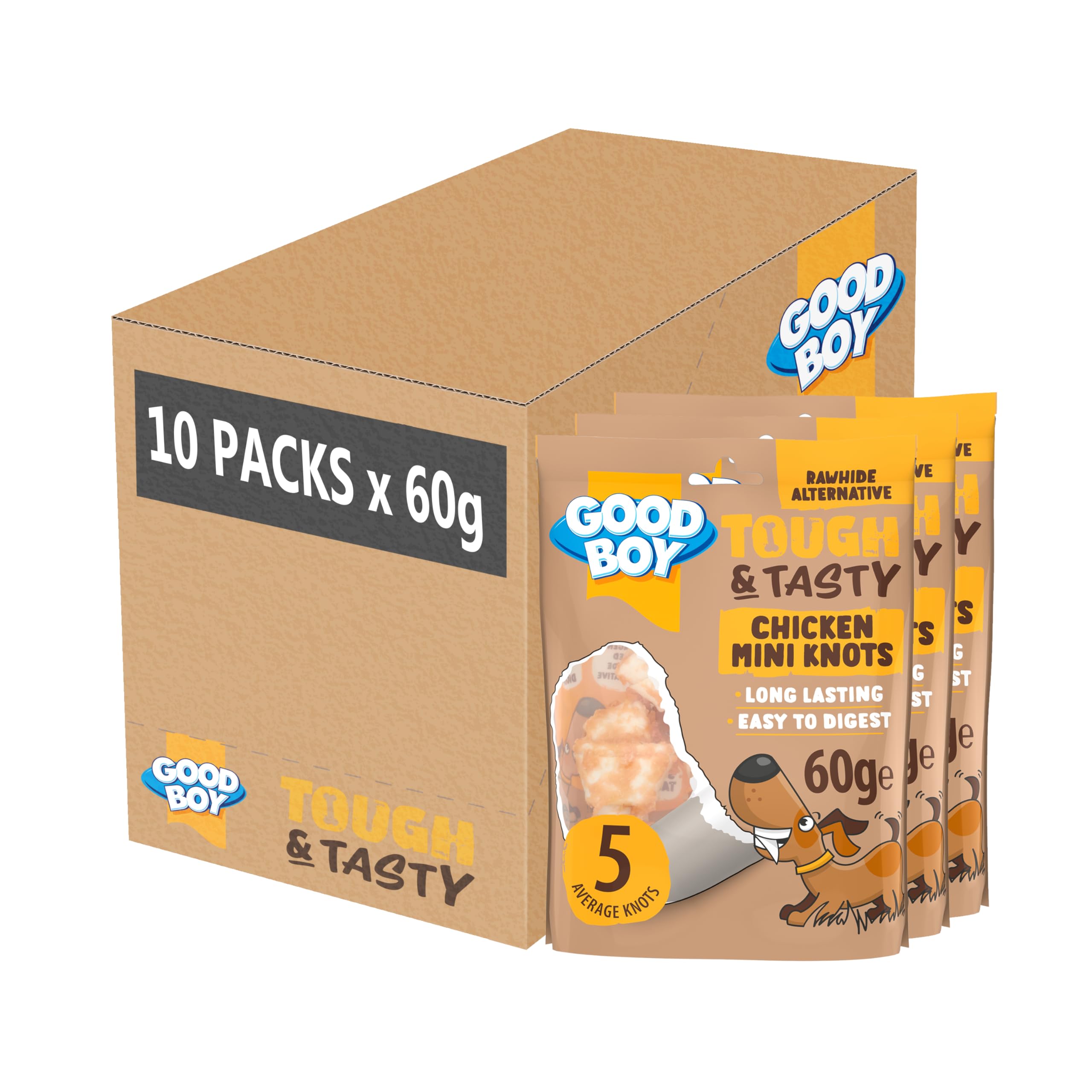 Good Boy Tough & Tasty Chicken Mini Knots - Natural Dog Treats - Long ...