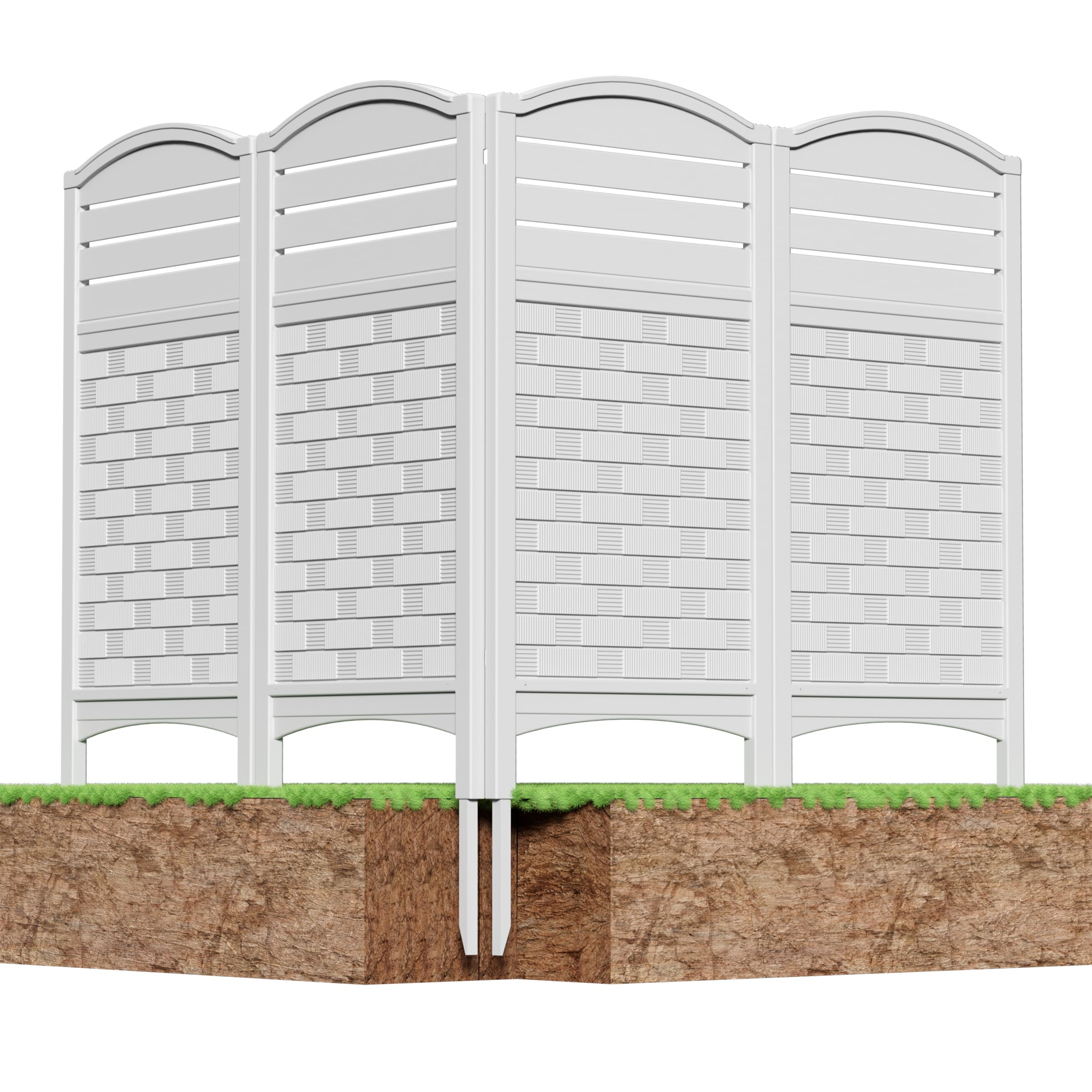 Amazon.com : Mrosaa Privacy Fence Panels Outdoor,with 4 Pcs 45 in X 22 ...